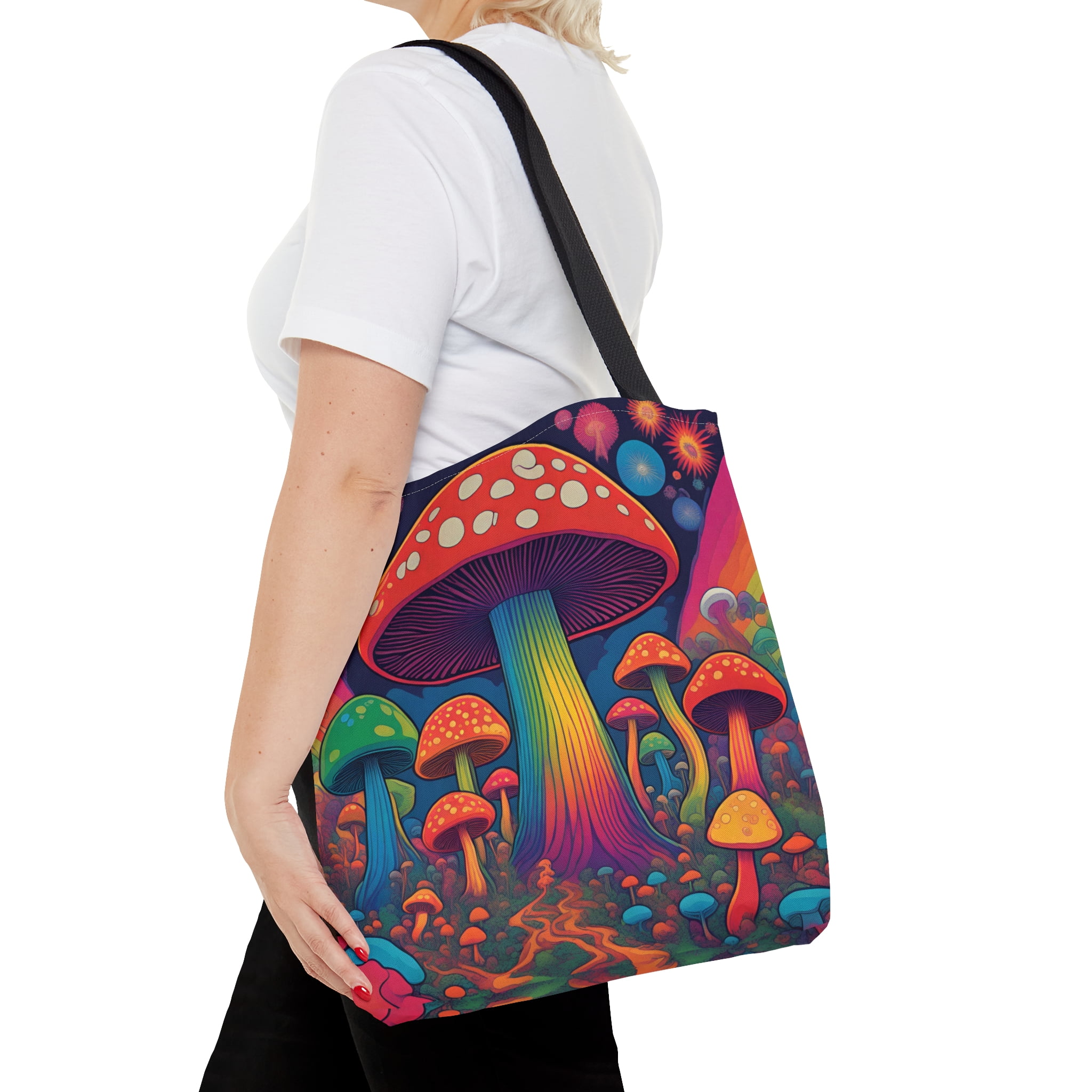 Psychedelic Mushroom Peach Serenity Tote Bag Women and Men - Walmart.com