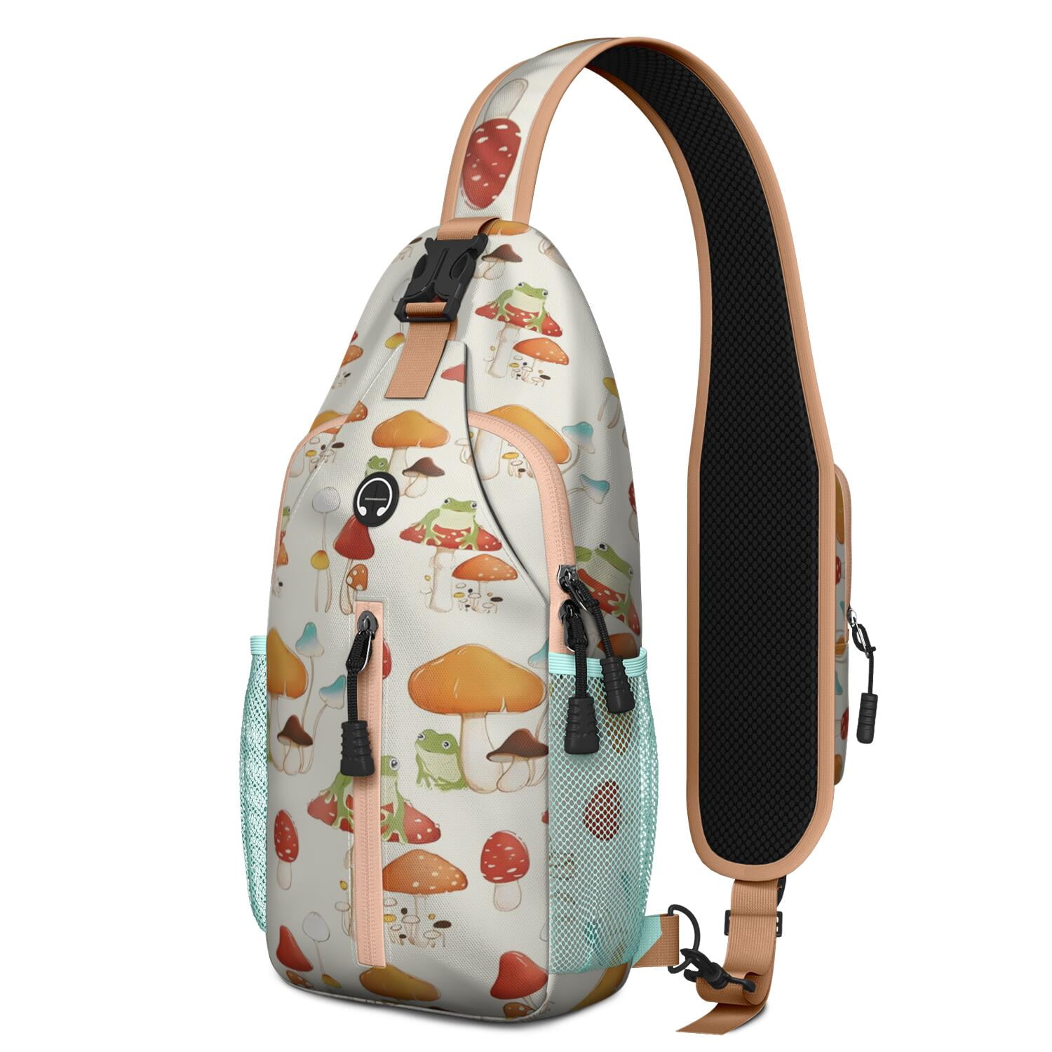 Psychedelic Mushroom Sling Bag, Lightweight Crossbody Daypack with ...