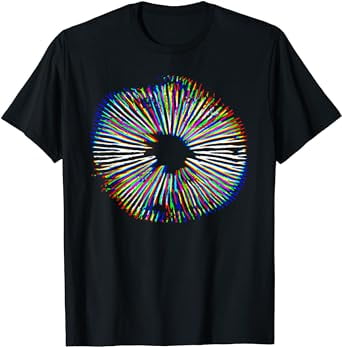 Psychedelic Mushroom Spore Print Mushroom Magic Present T-Shirt ...