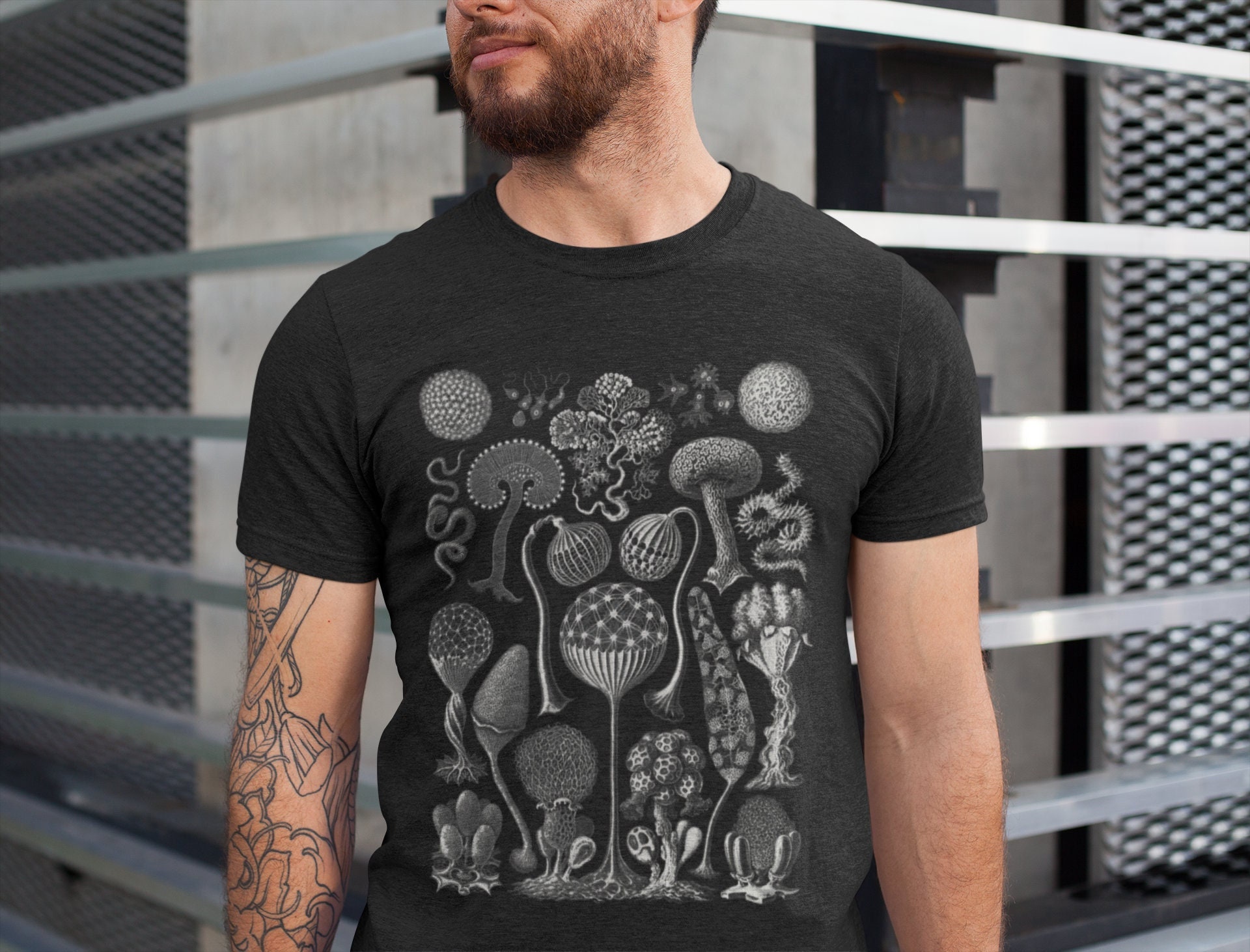 Psychedelic Mushroom TShirt, Surreal Mycology Tee, Trippy Cottage Core ...