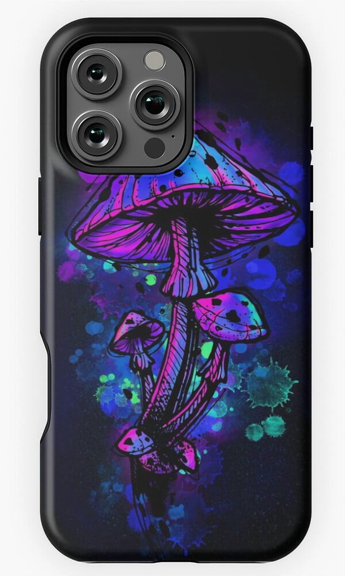 Psychedelic Mushrooms Trippy Hippie Art iPhone 11–16 Pro Max Compatible ...