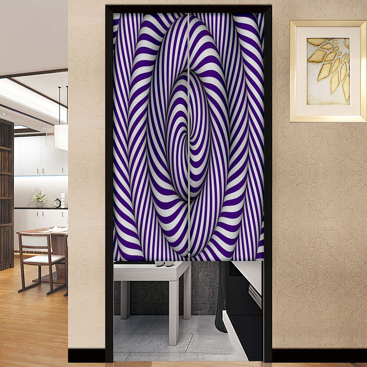 Psychedelic Pattern Linen Door Curtain Bedroom Noren Partition Kitchen ...