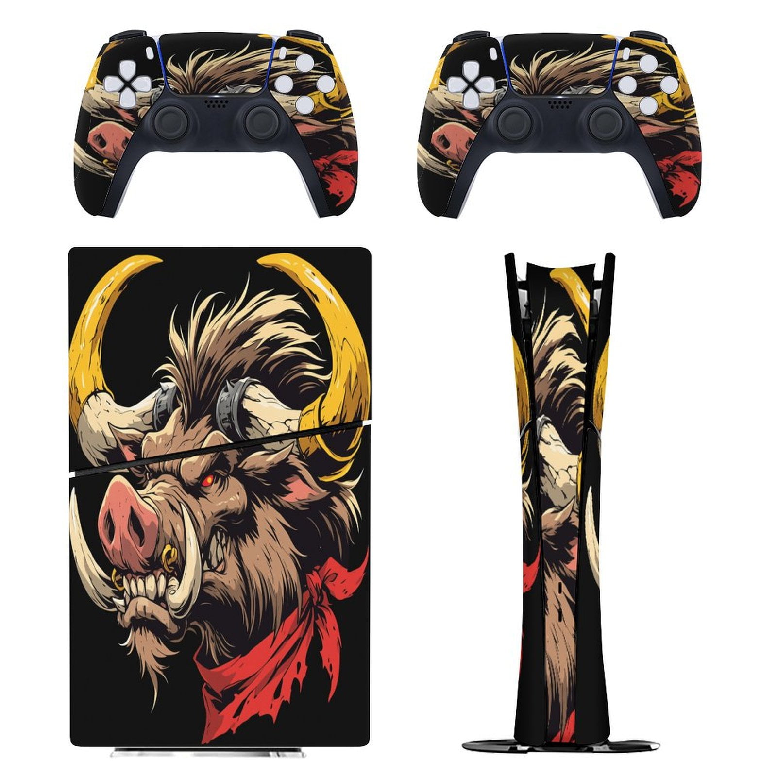 Psychedelic Pig Head Colorful PS5/PS5 Pro/PS5 Slim Digital Disc Skin ...