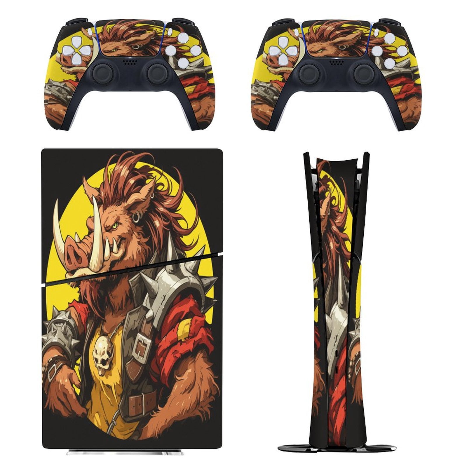 Psychedelic Pig Head Colorful PS5/PS5 Pro/PS5 Slim Digital Disc Skin ...