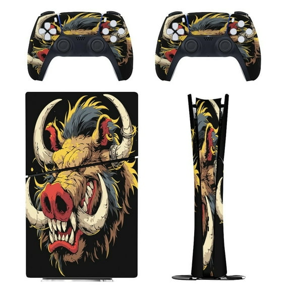 Psychedelic Pig Head Colorful PS5/PS5 Pro/PS5 Slim Digital Disc Skin ...