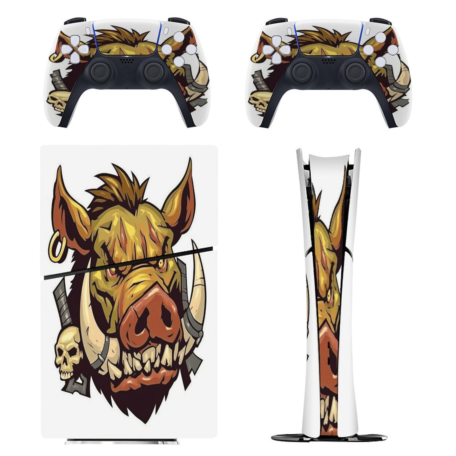 Psychedelic Pig Head Colorful PS5/PS5 Pro/PS5 Slim Digital Disc Skin ...