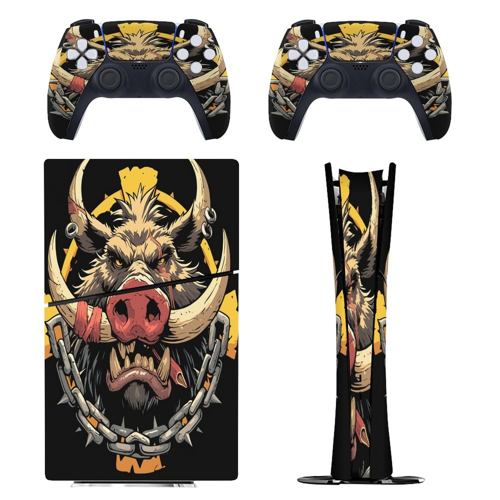 Psychedelic Pig Head Colorful PS5/PS5 Pro/PS5 Slim Digital Disc Skin ...