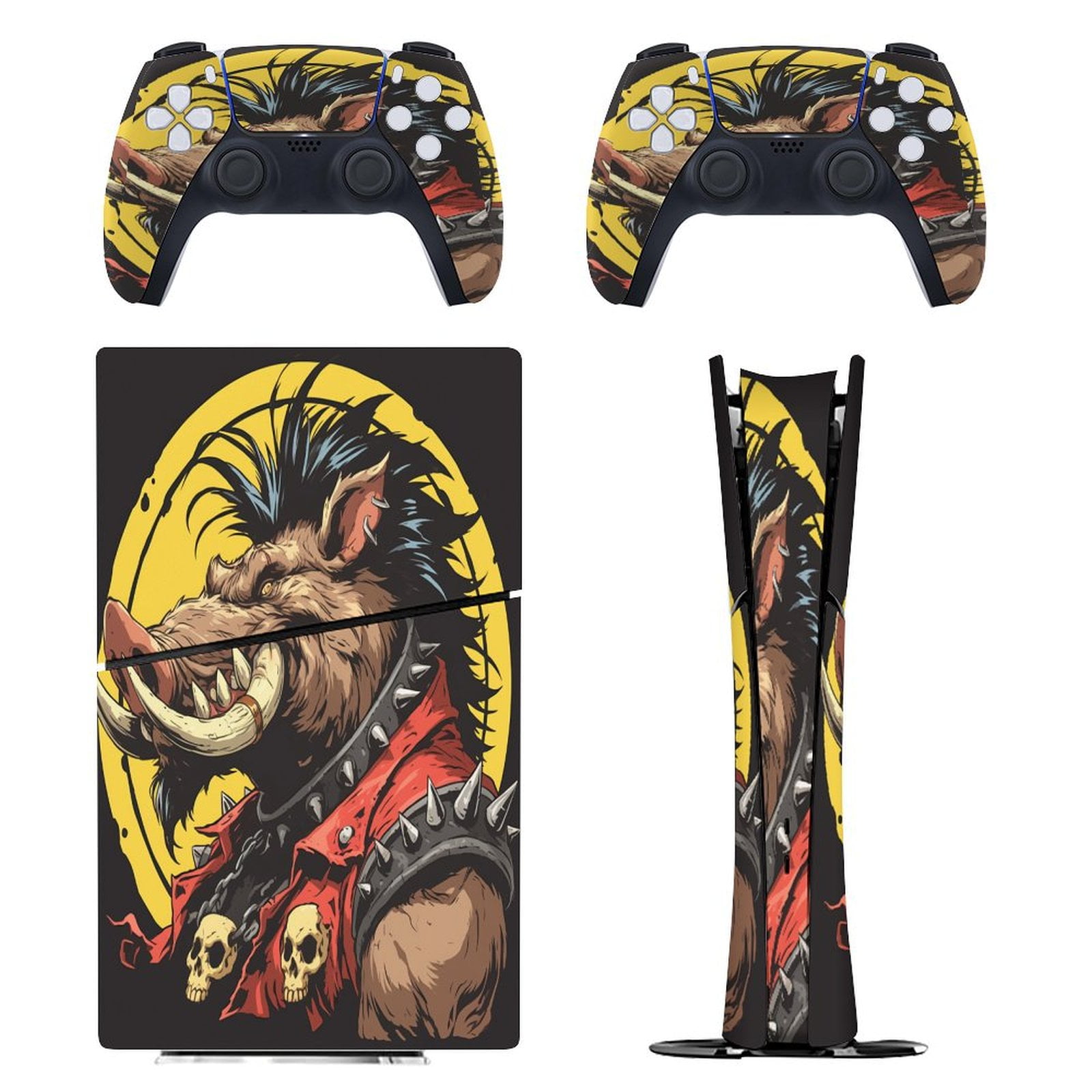 Psychedelic Pig Head Colorful PS5/PS5 Pro/PS5 Slim Digital Disc Skin ...