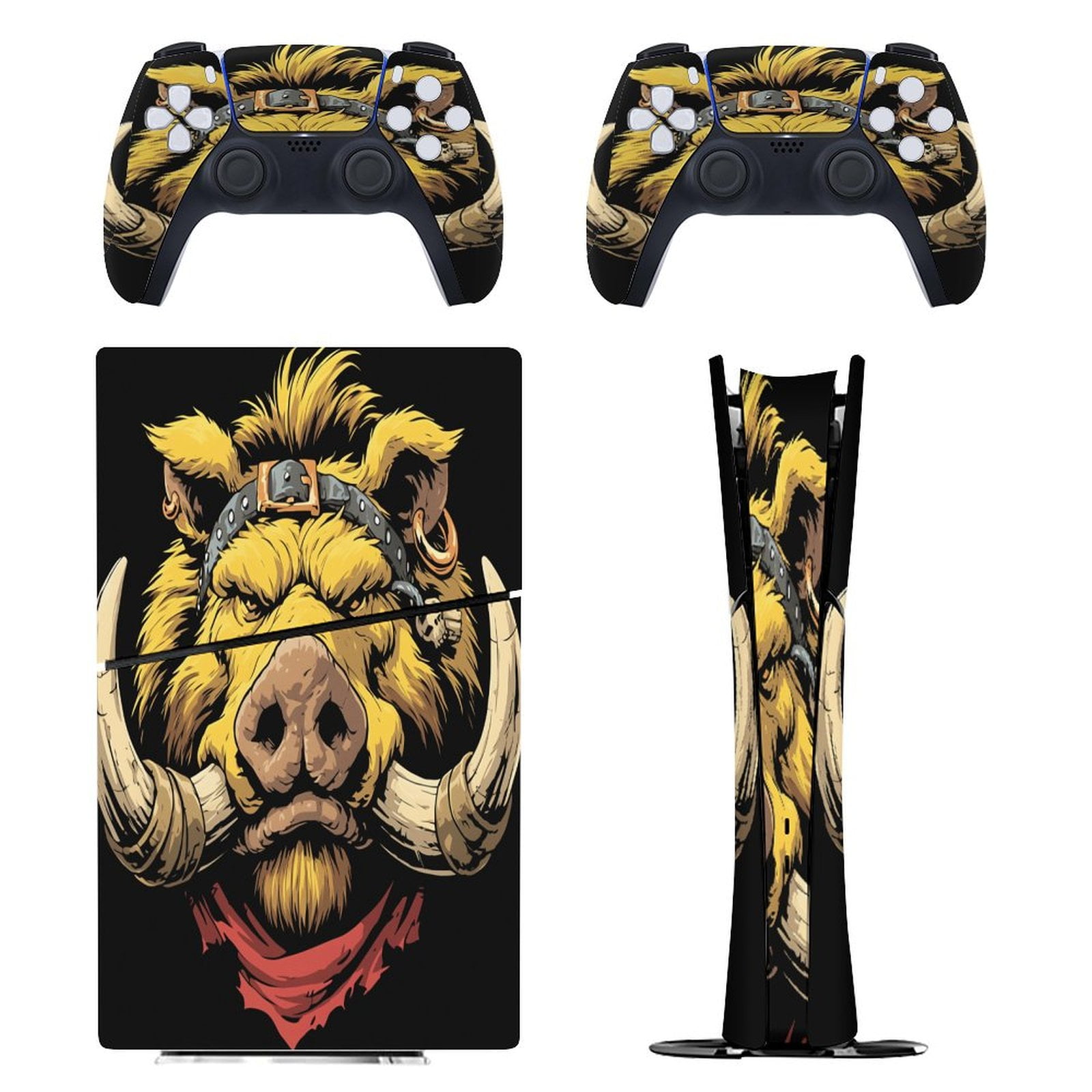 Psychedelic Pig Head Colorful PS5/PS5 Pro/PS5 Slim Digital Disc Skin ...