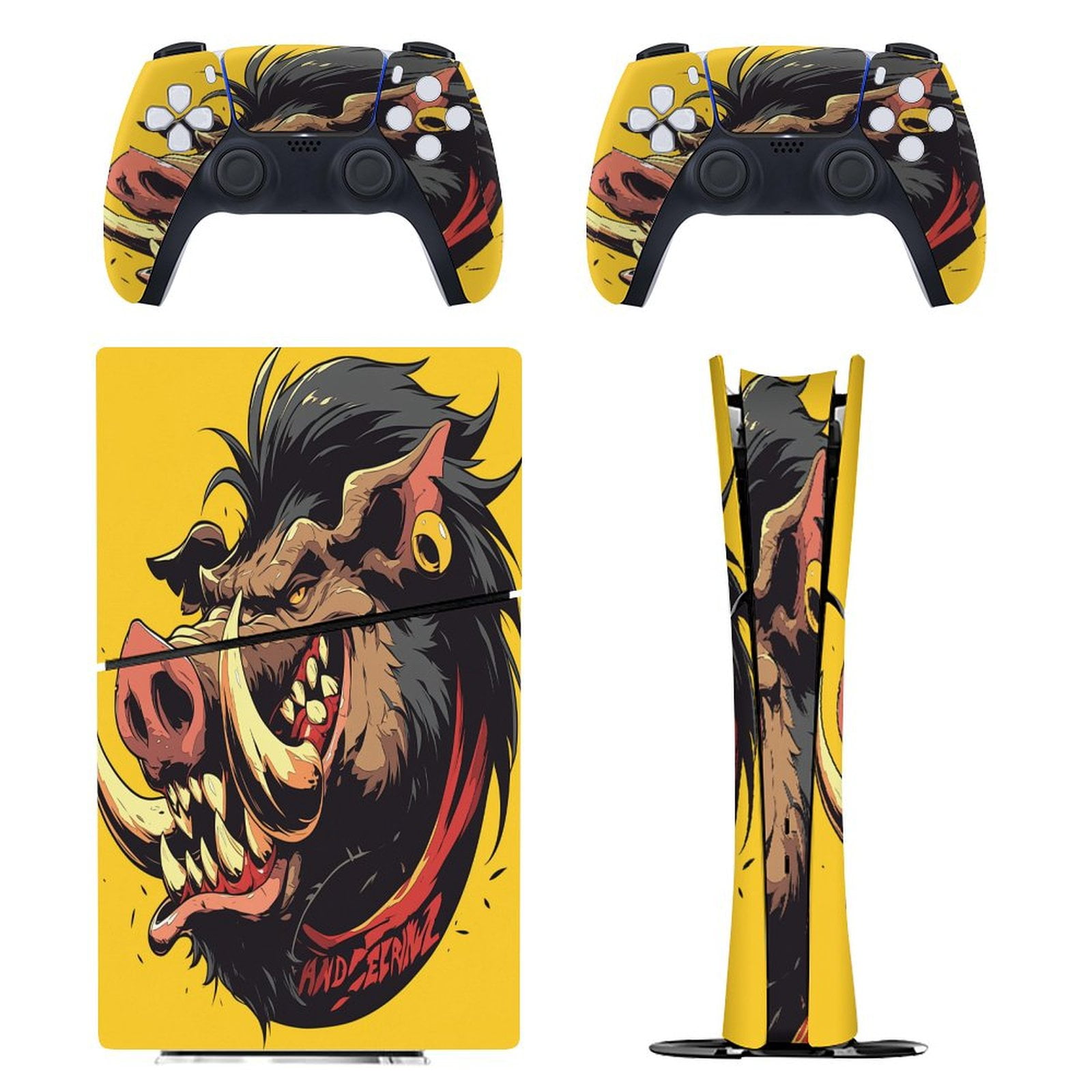 Psychedelic Pig Head Colorful PS5/PS5 Pro/PS5 Slim Digital Disc Skin ...