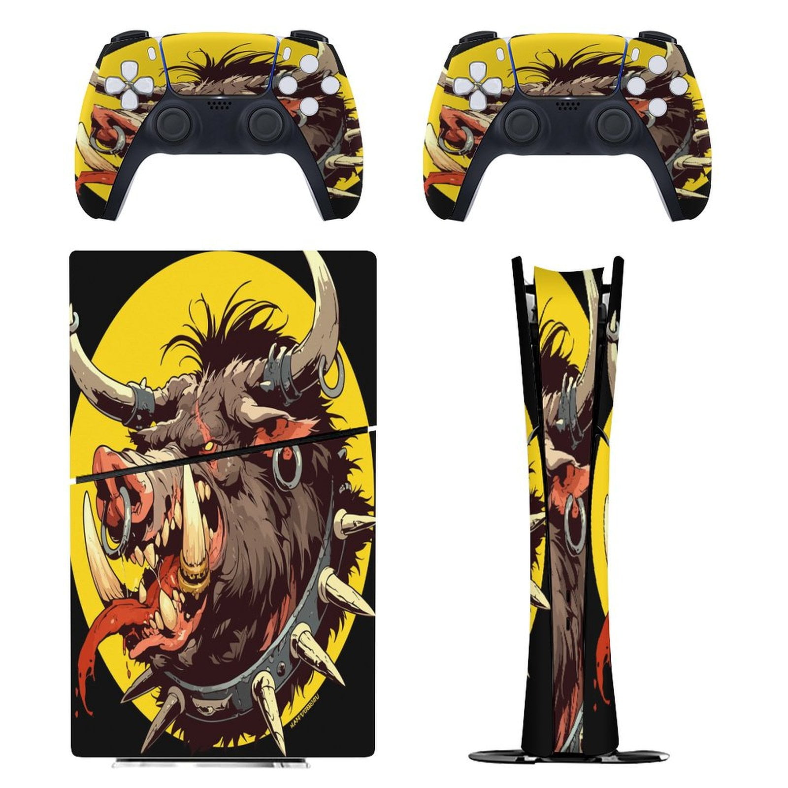 Psychedelic Pig Head Colorful PS5/PS5 Pro/PS5 Slim Digital Disc Skin ...