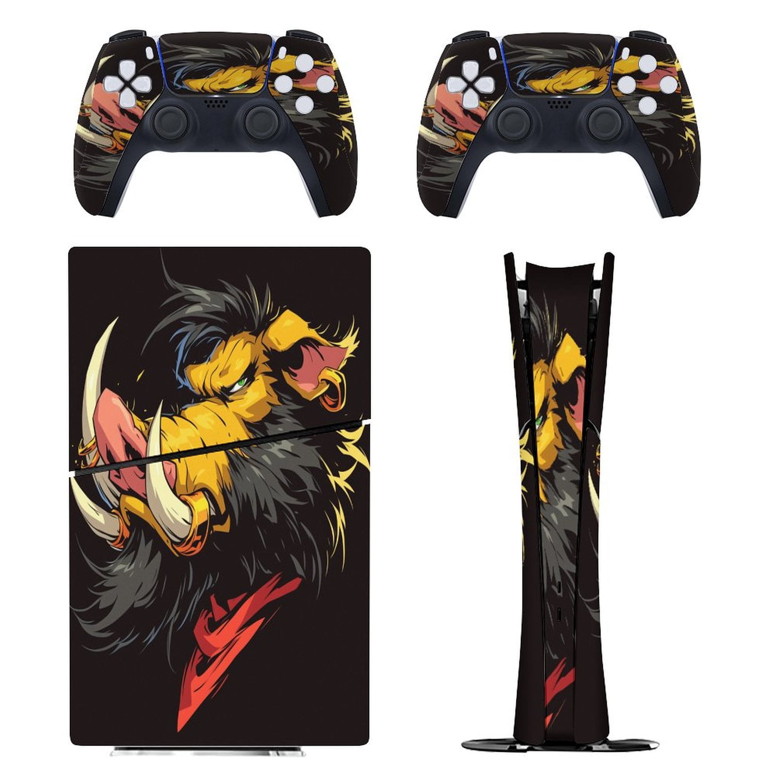 Psychedelic Pig Head Colorful PS5/PS5 Pro/PS5 Slim Digital Disc Skin ...
