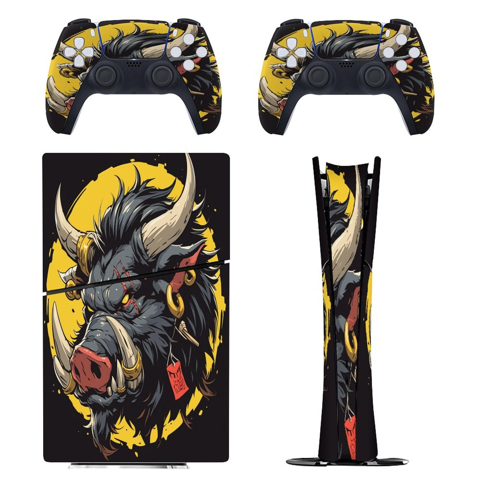 Psychedelic Pig Head Colorful PS5/PS5 Pro/PS5 Slim Digital Disc Skin ...