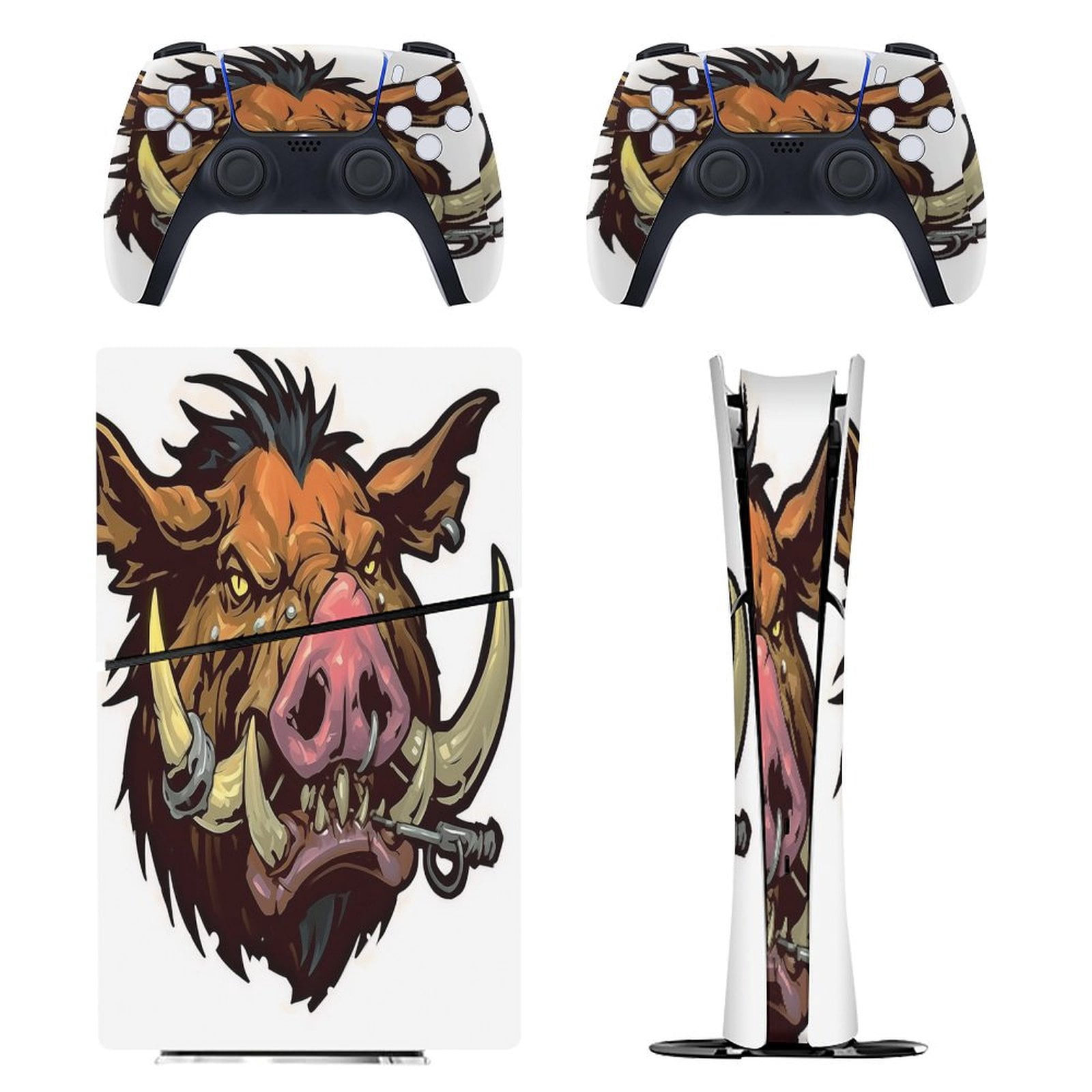 Psychedelic Pig Head Colorful PS5/PS5 Pro/PS5 Slim Digital Disc Skin ...