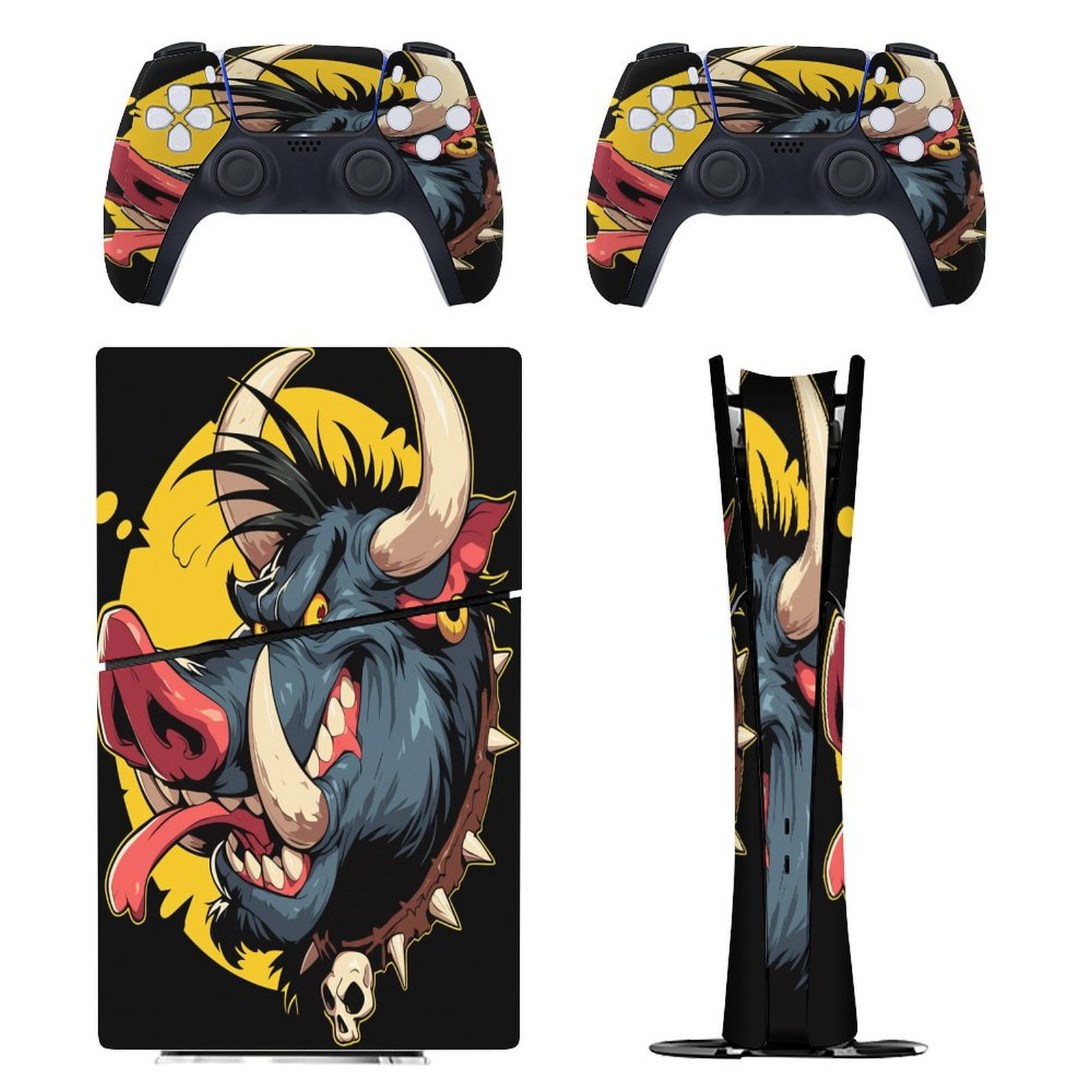 Psychedelic Pig Head Colorful PS5/PS5 Pro/PS5 Slim Digital Disc Skin ...
