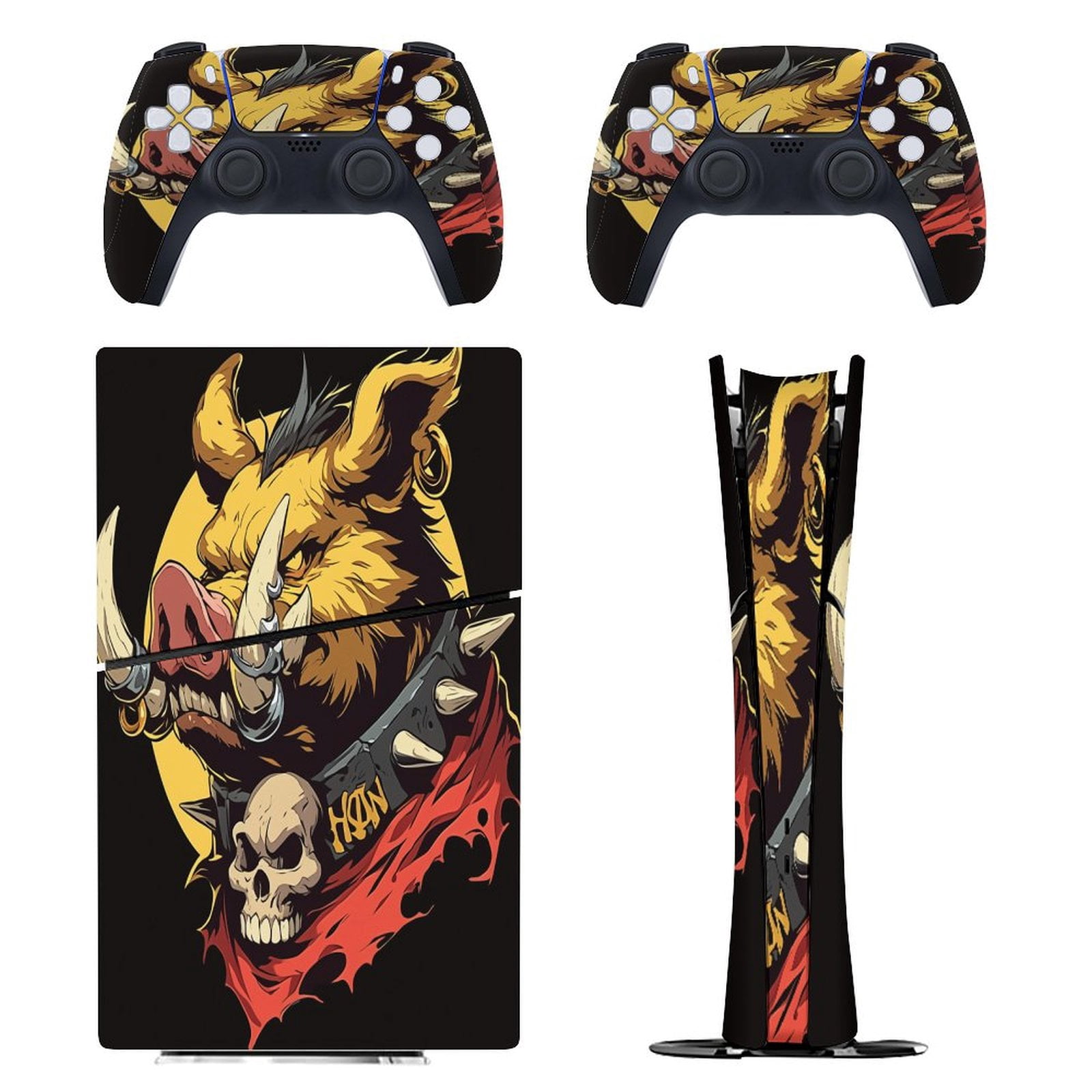 Psychedelic Pig Head Colorful PS5/PS5 Pro/PS5 Slim Digital Disc Skin ...