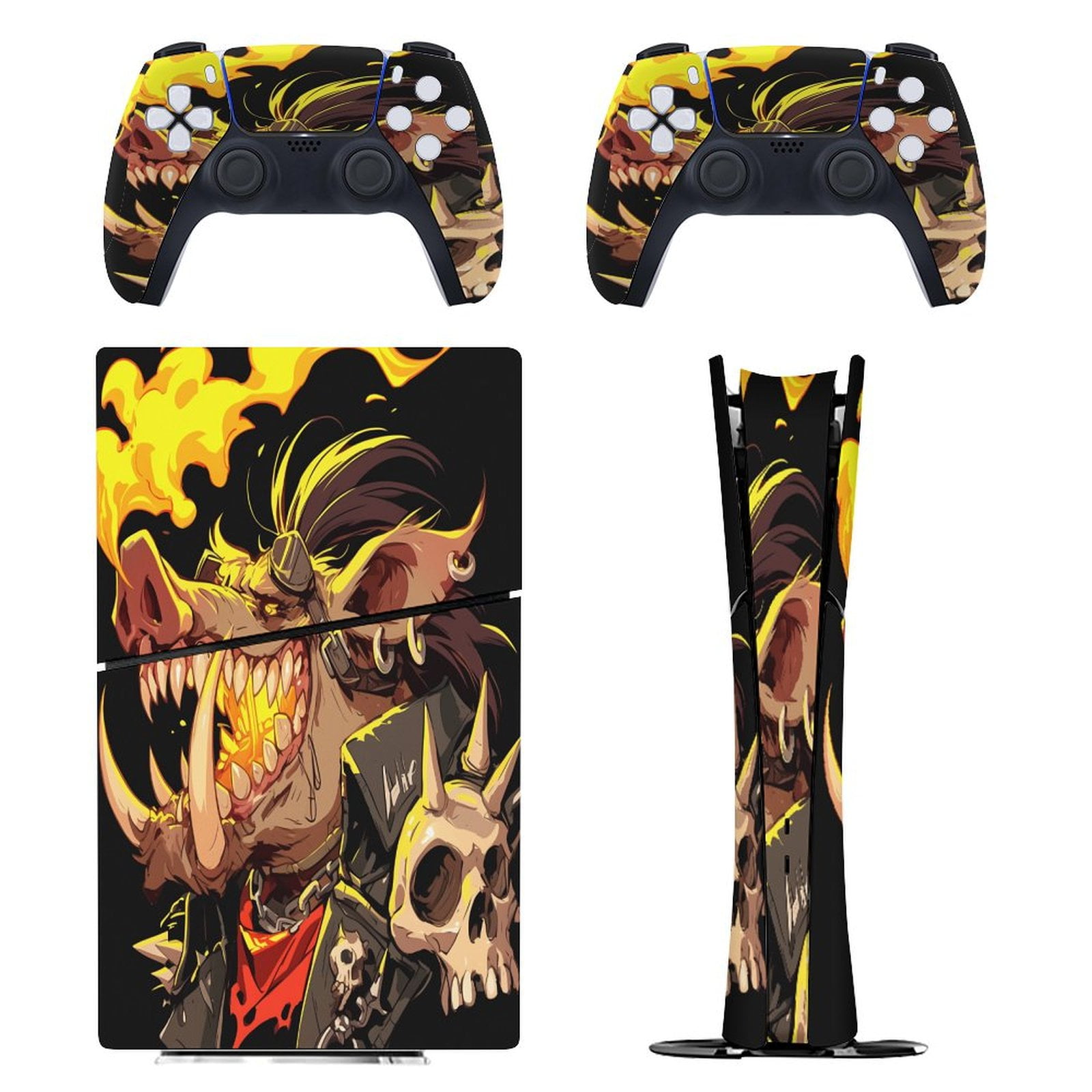 Psychedelic Pig Head Colorful PS5/PS5 Pro/PS5 Slim Digital Disc Skin ...
