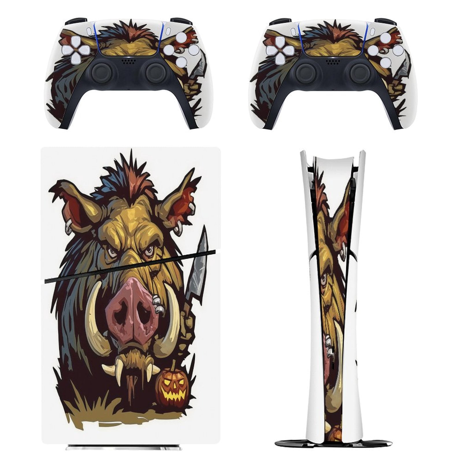 Psychedelic Pig Head Colorful PS5/PS5 Pro/PS5 Slim Digital Disc Skin ...