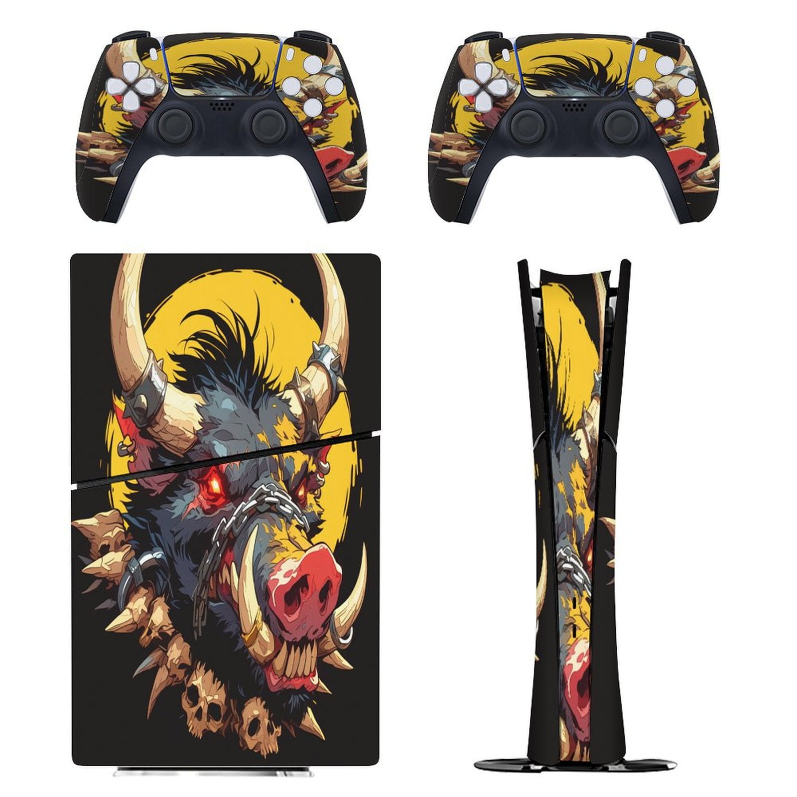 Psychedelic Pig Head Colorful PS5/PS5 Pro/PS5 Slim Digital Disc Skin ...