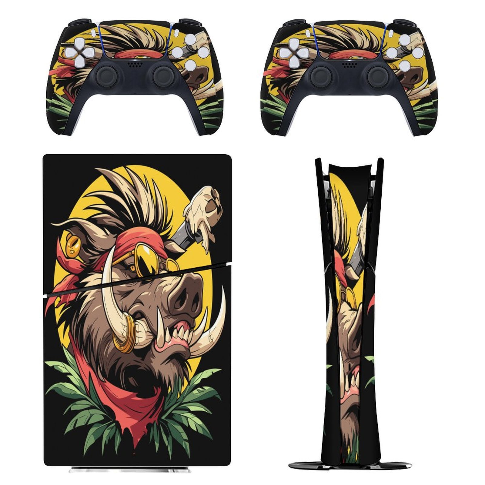 Psychedelic Pig Head Colorful PS5/PS5 Pro/PS5 Slim Digital Disc Skin ...