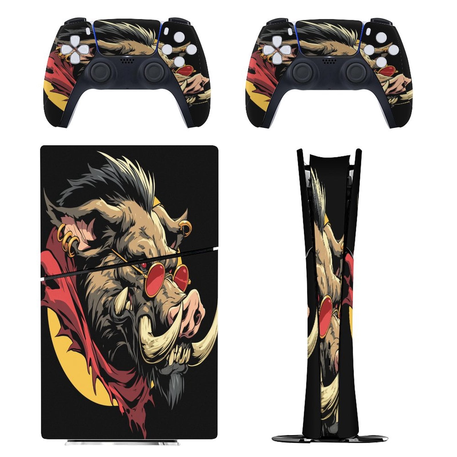 Psychedelic Pig Head Colorful PS5/PS5 Pro/PS5 Slim Digital Disc Skin ...