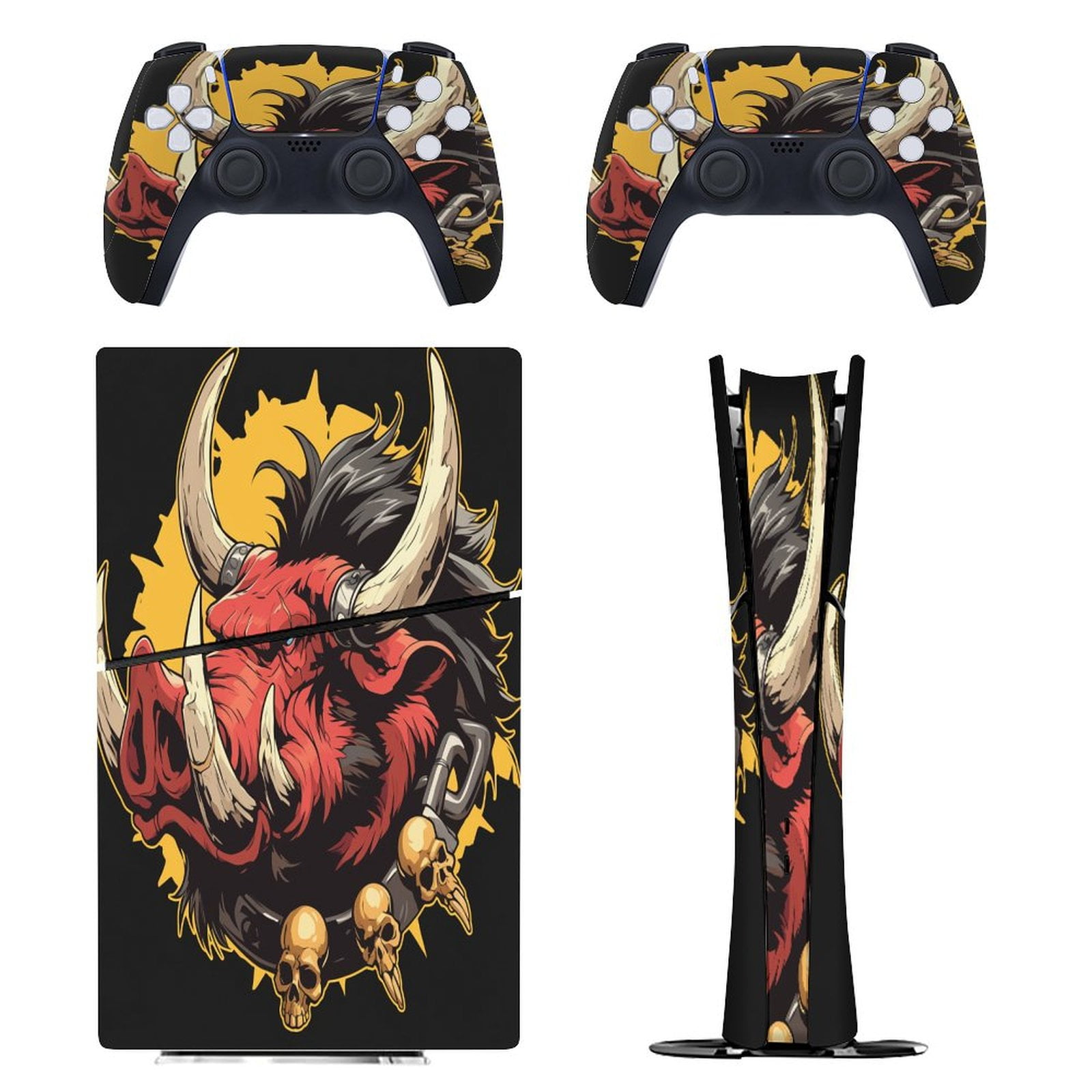 Psychedelic Pig Head Colorful PS5/PS5 Pro/PS5 Slim Digital Disc Skin ...