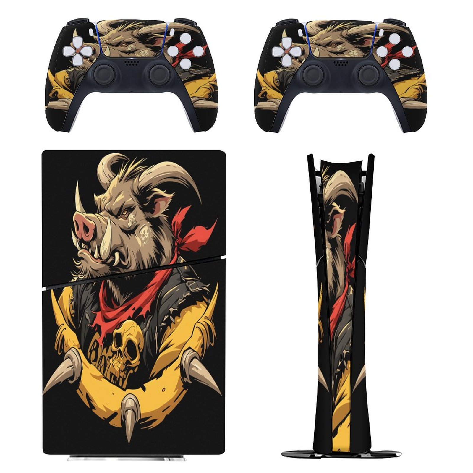 Psychedelic Pig Head Colorful PS5/PS5 Pro/PS5 Slim Digital Disc Skin ...