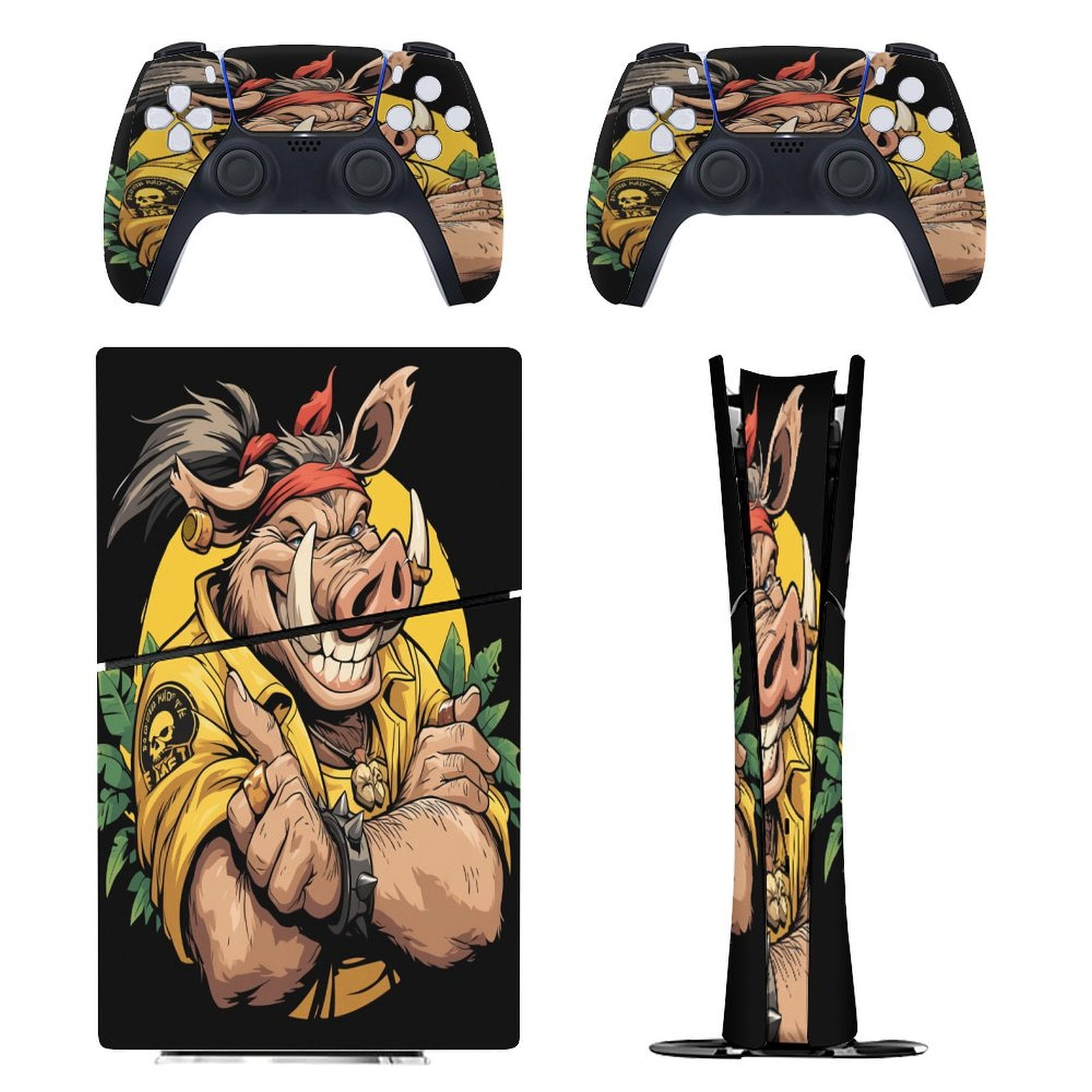 Psychedelic Pig Head Colorful PS5/PS5 Pro/PS5 Slim Digital Disc Skin ...