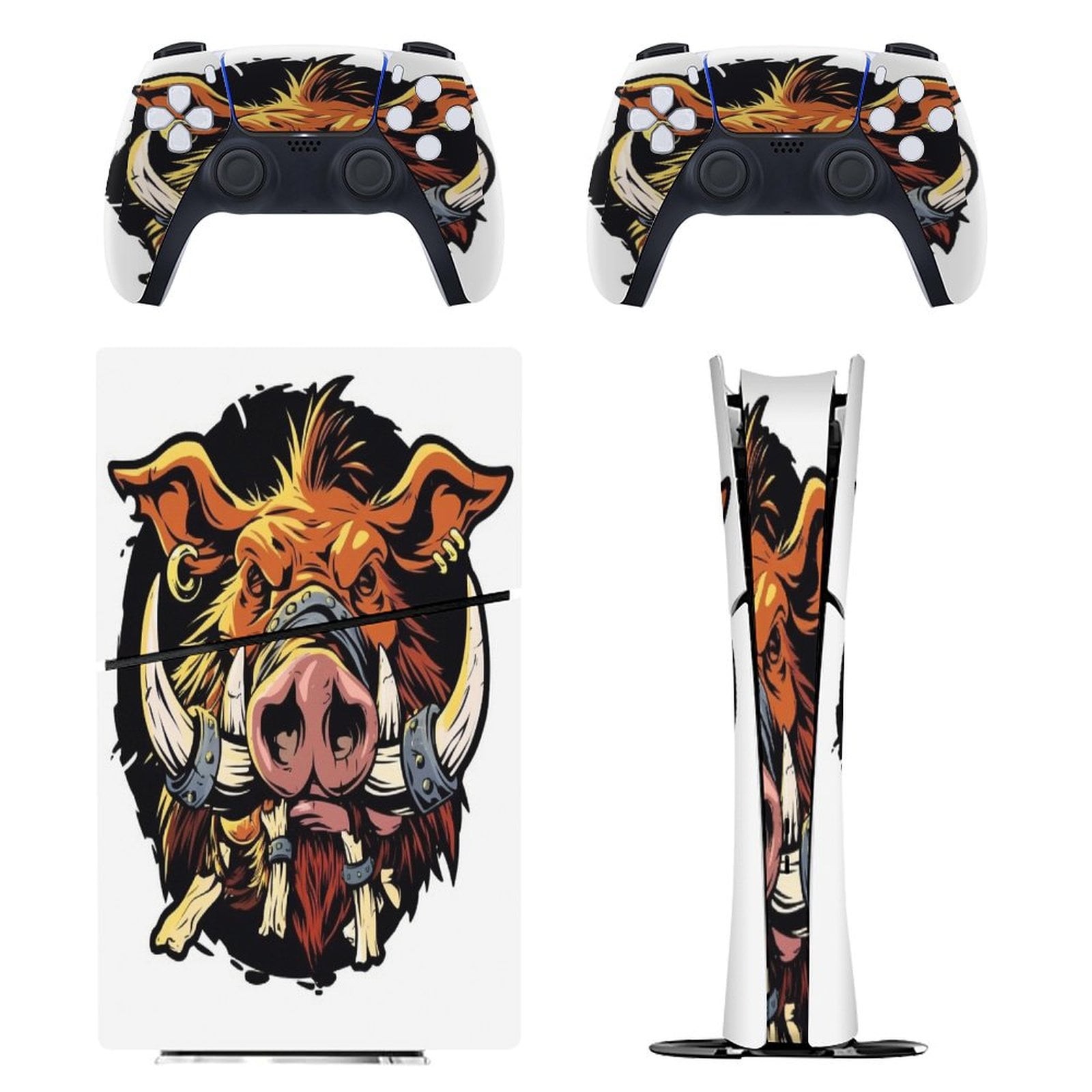 Psychedelic Pig Head Colorful PS5/PS5 Pro/PS5 Slim Digital Disc Skin ...