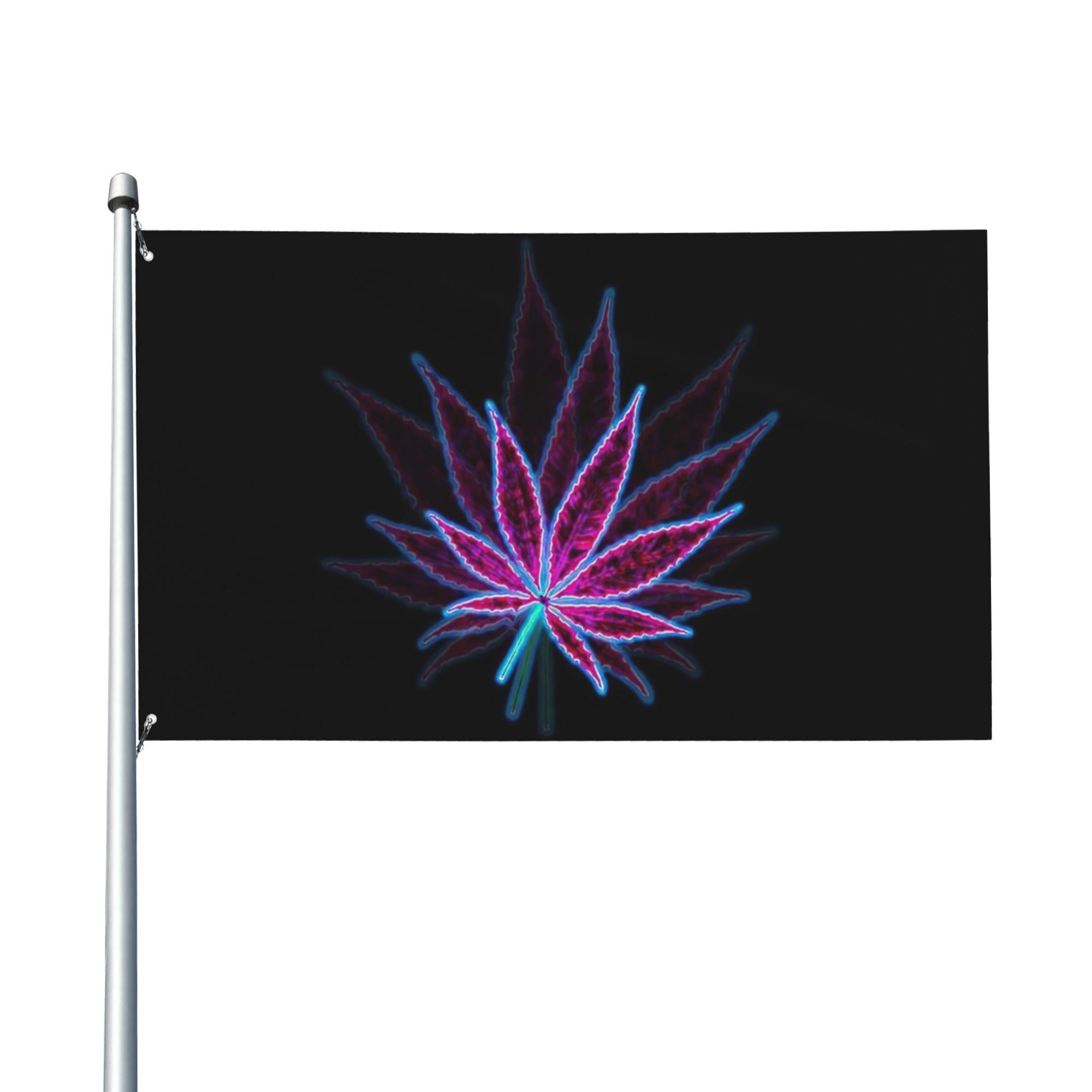 Psychedelic Purple Marijuana Weed Flag Built For Outdoor Use America ...