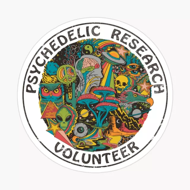 Psychedelic Research Volunteer Sticker For Car Truck Phone Decal Water ...
