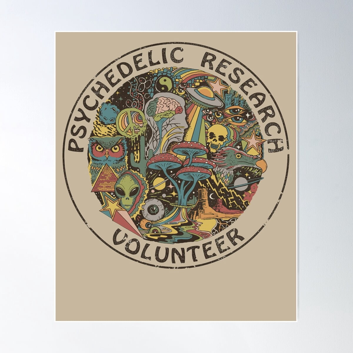 Psychedelic Research Volunteers Ufo Poster Wall Art, Modern Wall Decor ...