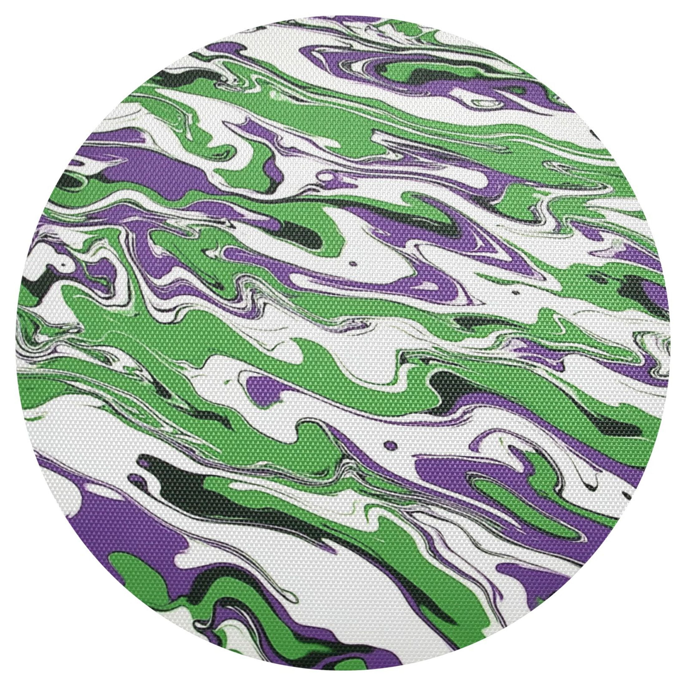 Psychedelic Ripples 4-Piece 15.4in Heat-Proof PVC Plate Mats, Easy Cut ...