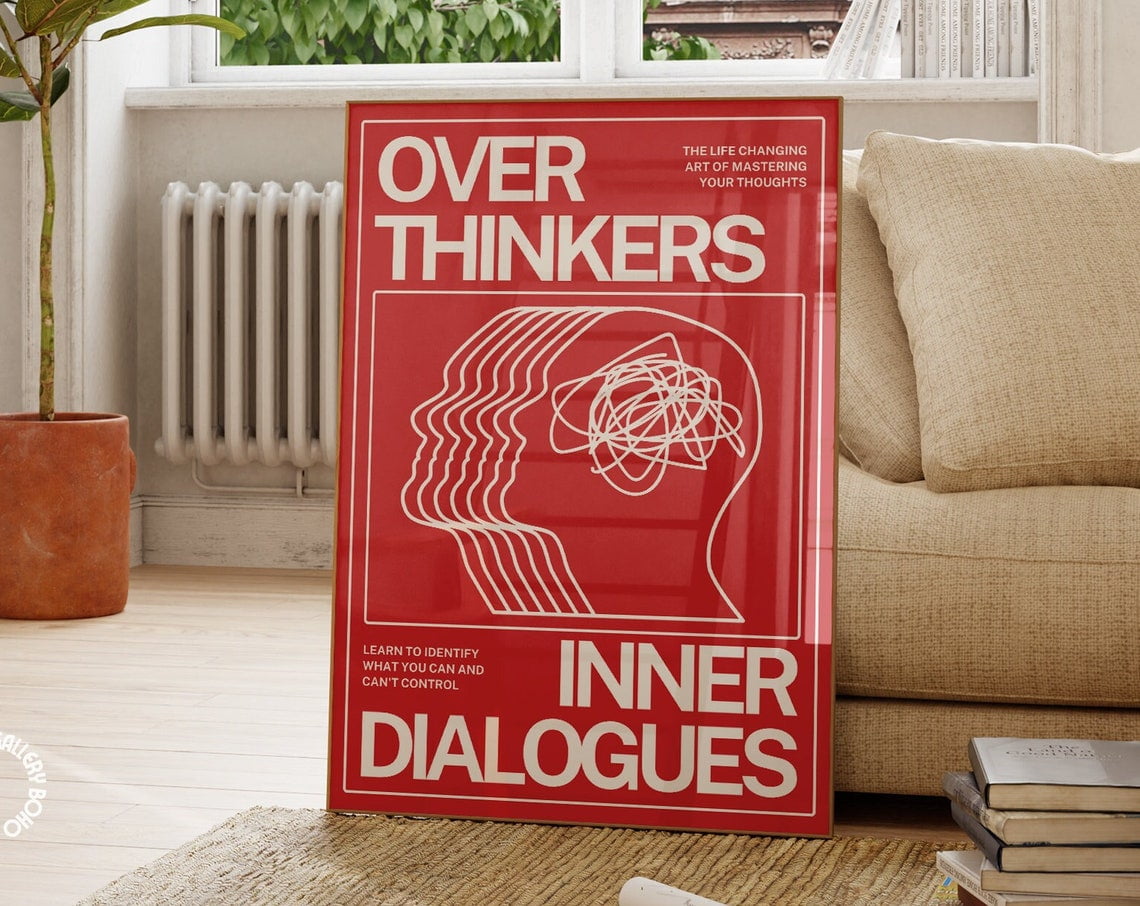 Psychedelic Room Decor, Red Wall Art, 70S Poster, Spritual Wall Print ...