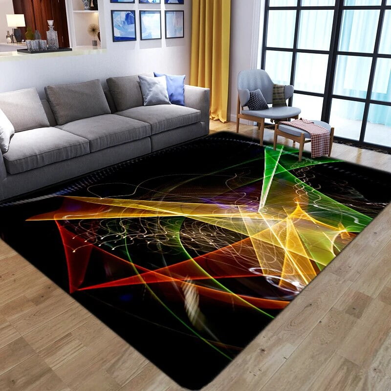 Psychedelic Smoke 3D Printing Carpet Kids Bedroom Play Mat Sofa Child ...