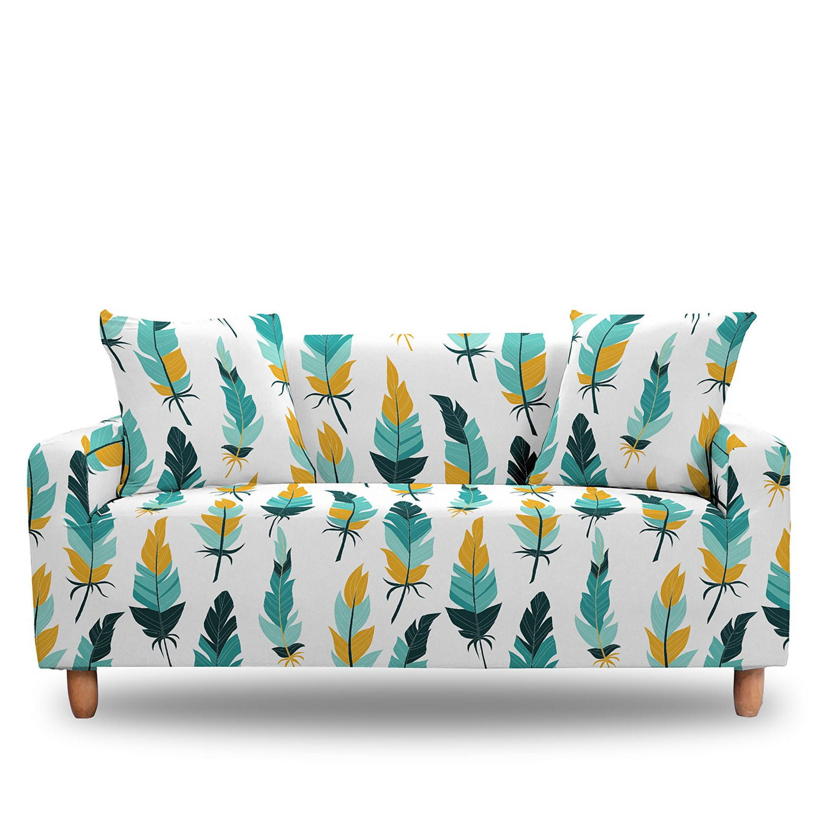Psychedelic Sofa Cover For Living Room r Feather Printing Elastic All ...