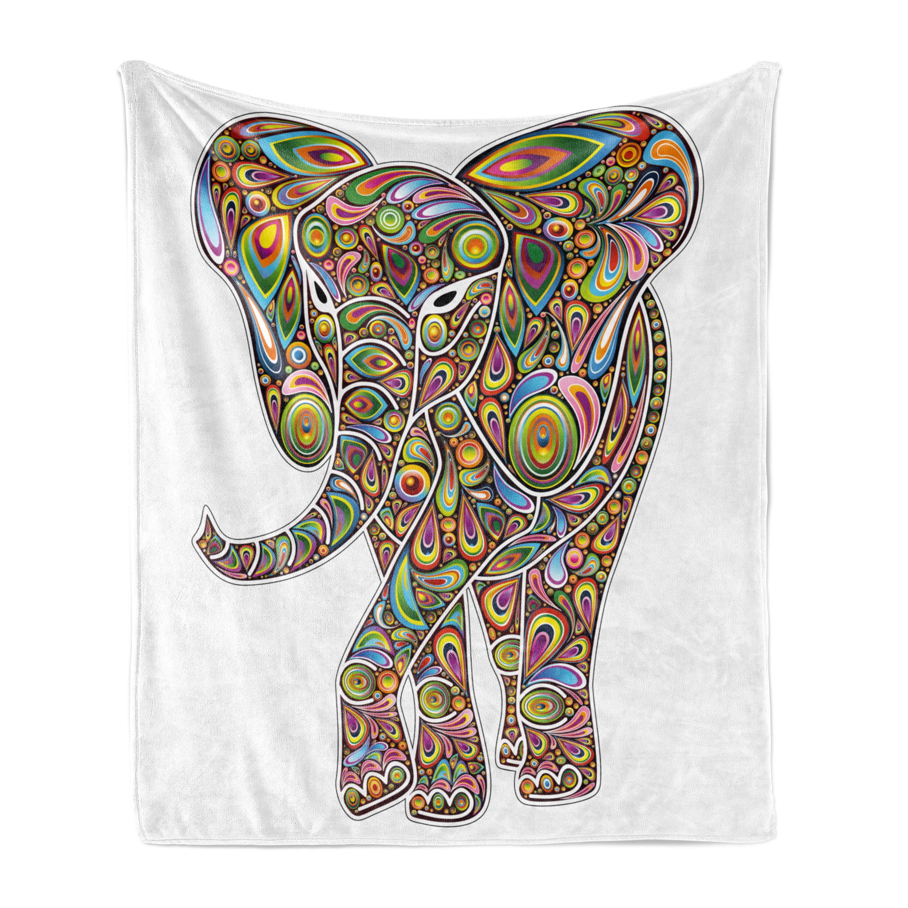Psychedelic Soft Flannel Fleece Throw Blanket, Large Eastern Trippy ...