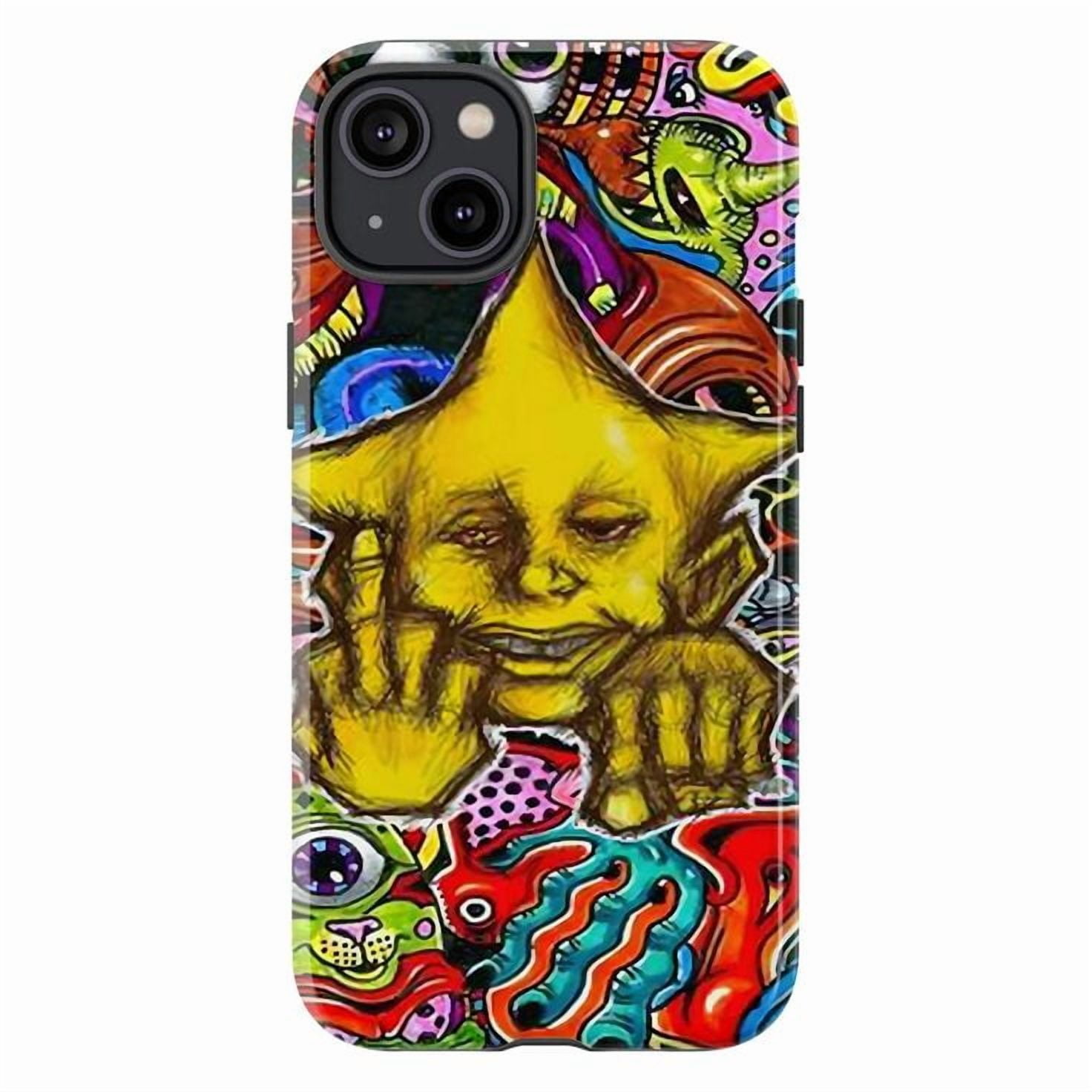 Psychedelic Star Phone Case, Colorful Trippy Abstract Art Protective ...