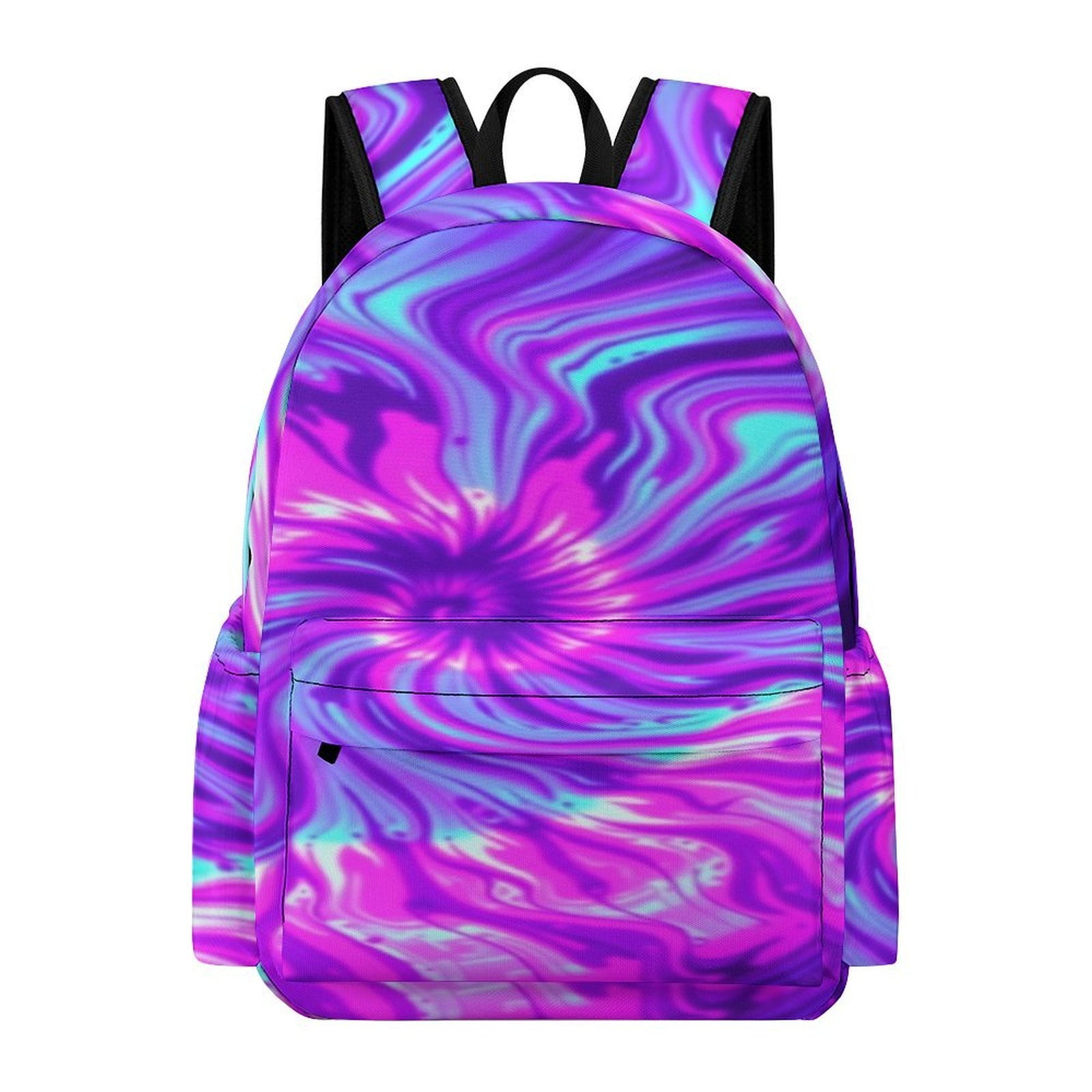 Psychedelic Swirl Art Backpack Teenagers Student School Bags Laptop ...