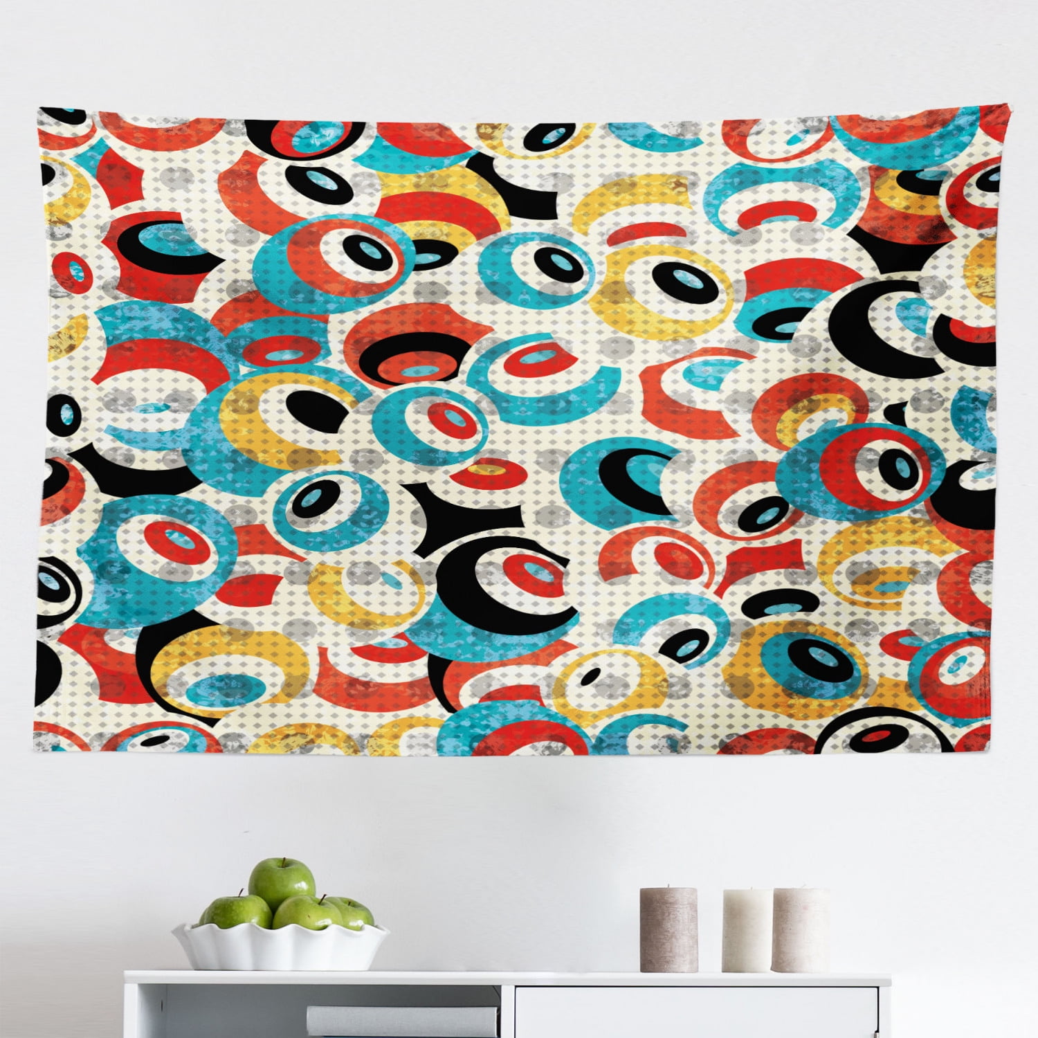 Psychedelic Tapestry, Psychedelic Retro Trance Pattern Nightclub Theme ...