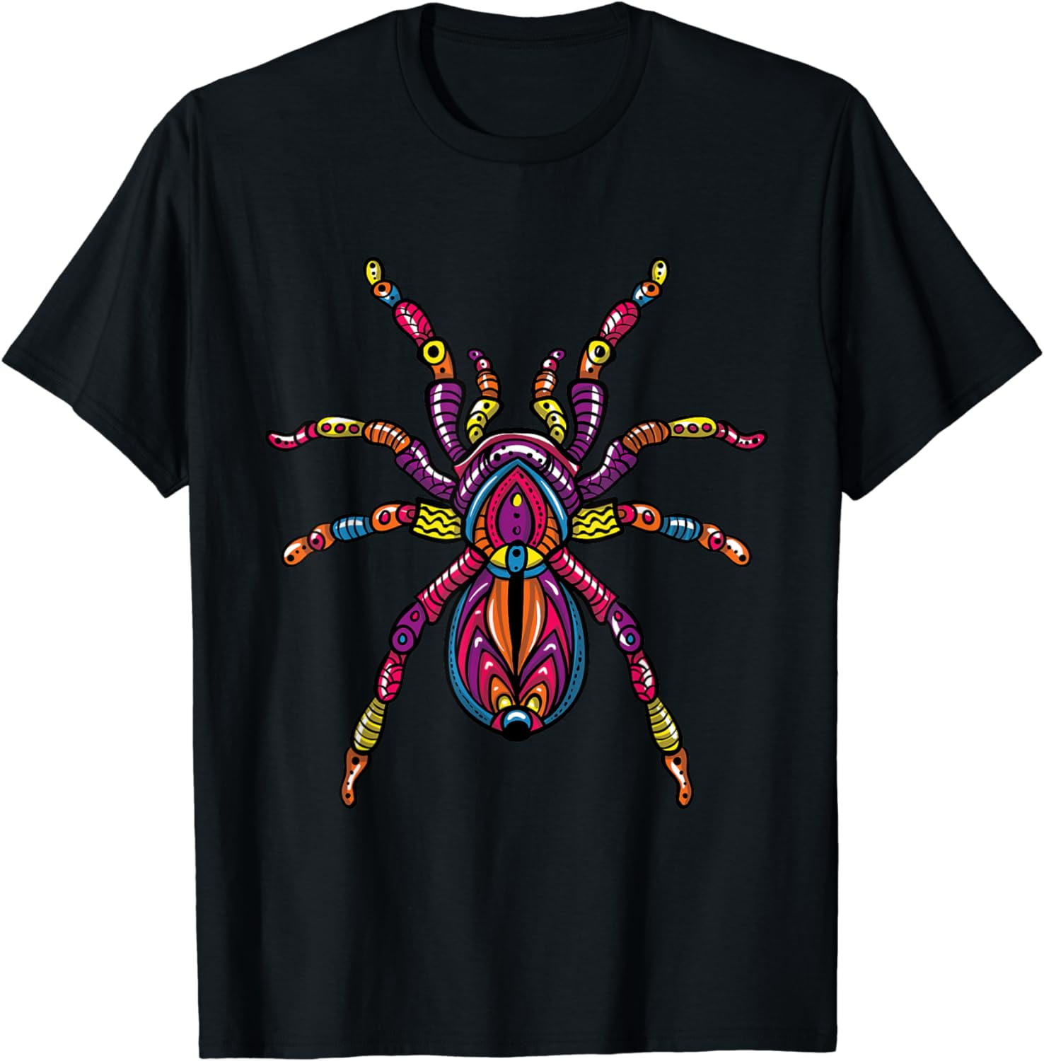 Psychedelic Tarantula Spider Illustration Lover Owner Gift T-Shirt ...