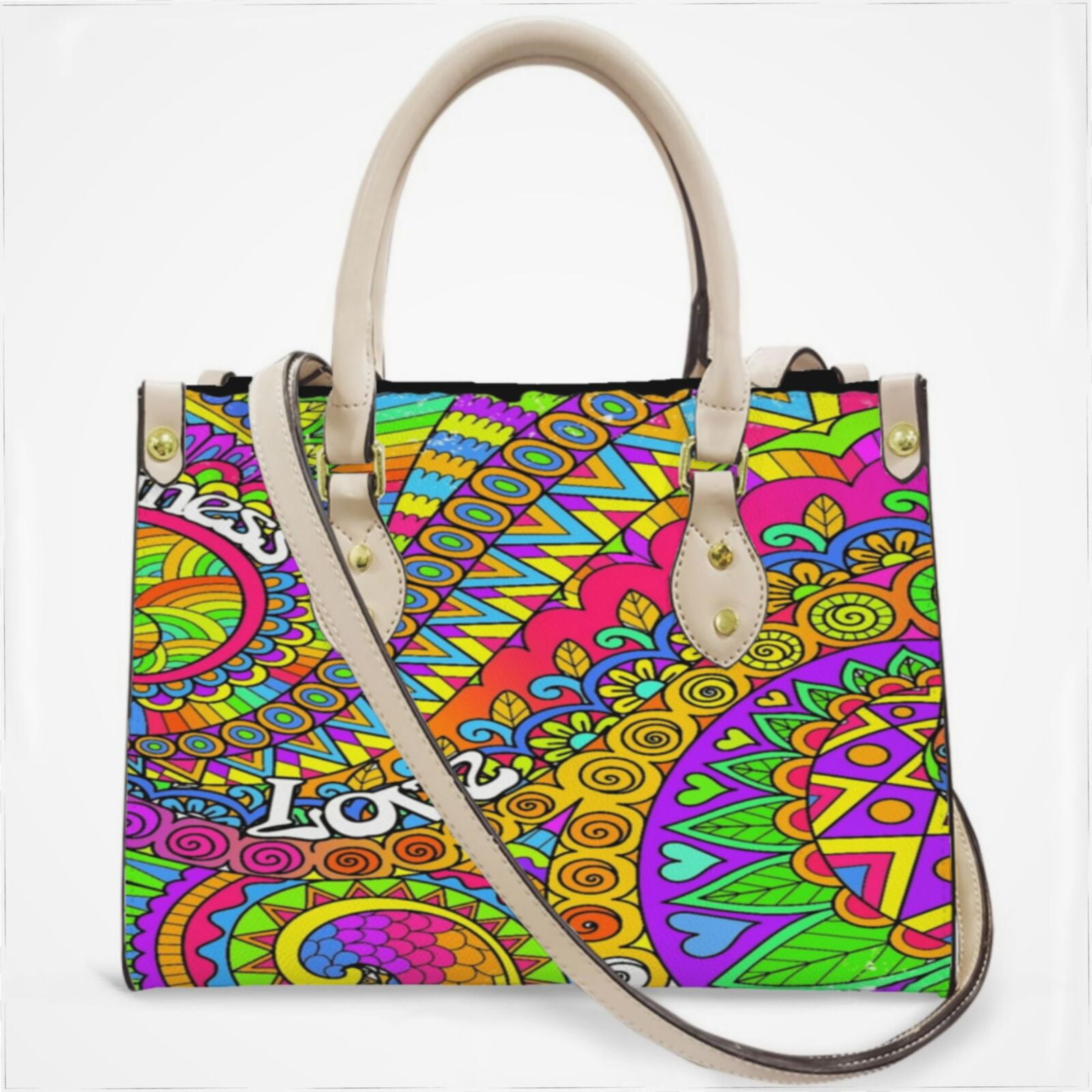 Psychedelic Trippy Colorful Hippy Art Cross Body Bags For Women Small ...
