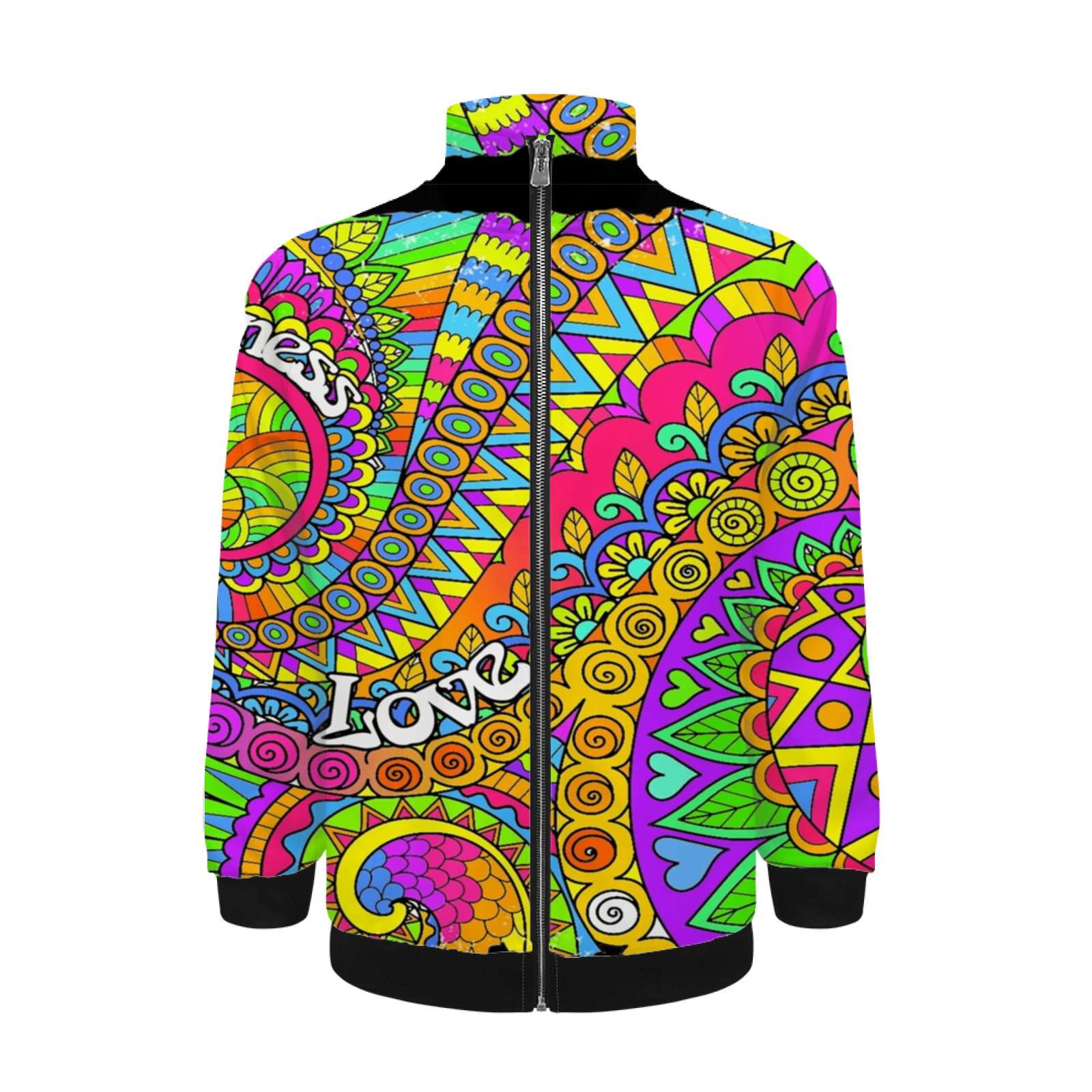 Psychedelic Trippy Colorful Hippy Art Jacket Men's Street Cool Long ...