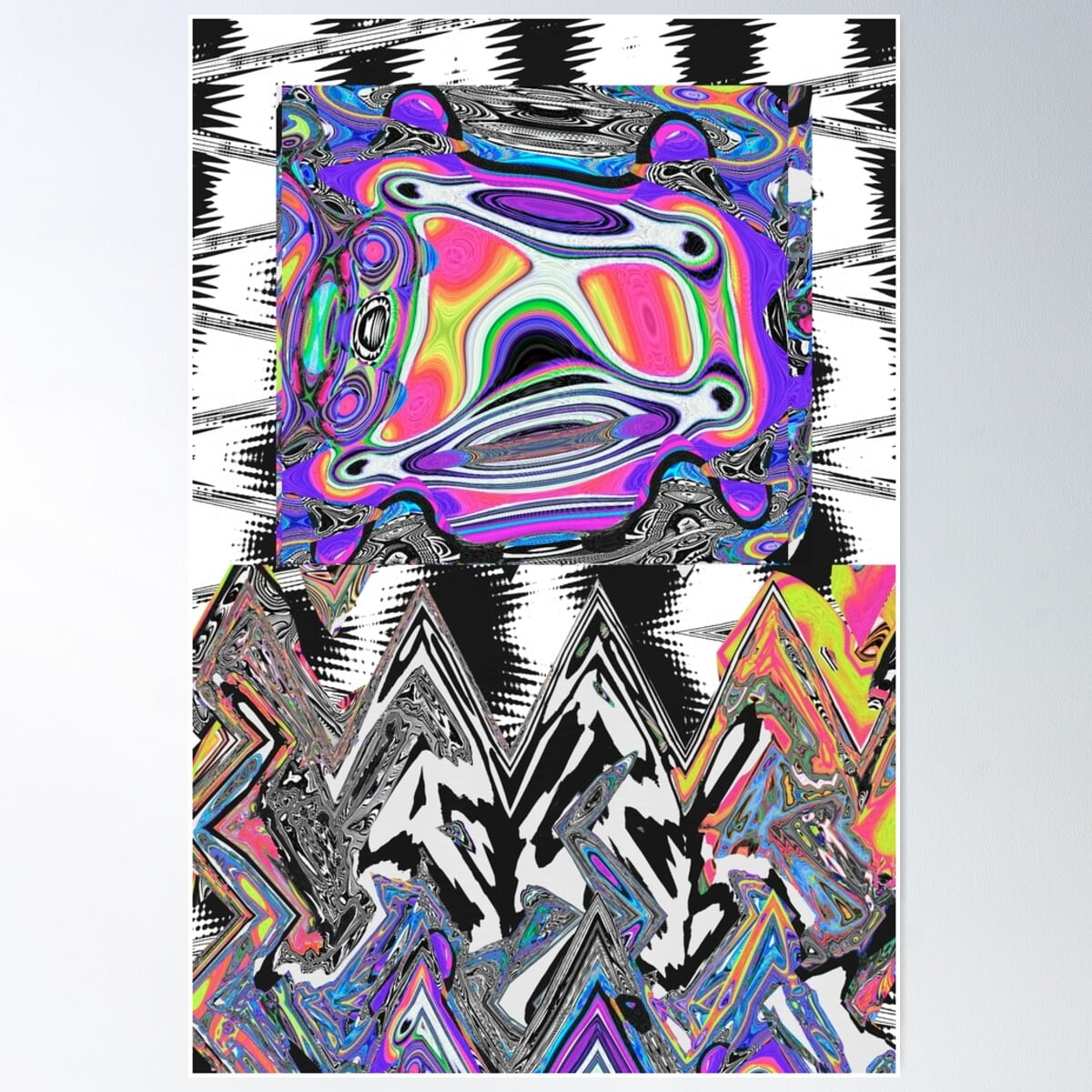 Psychedelic Ufo Poster Wall Art, Modern Wall Decor For Living Room Bedroom, 24x36 UNFRAMED ...