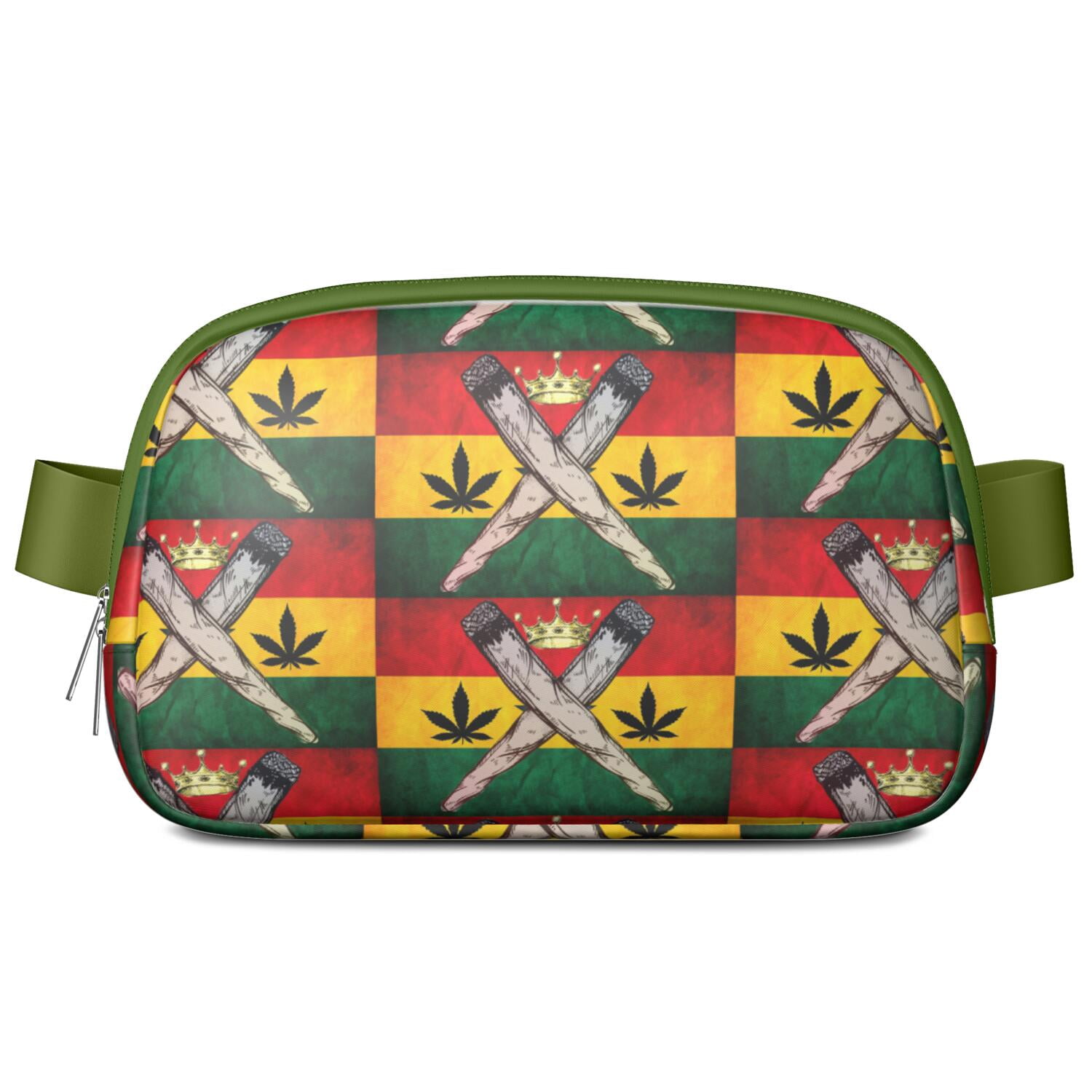Psychedelic Weed Aesthetic Fanny Pack – Colorful Marijuana Leaf Waist ...