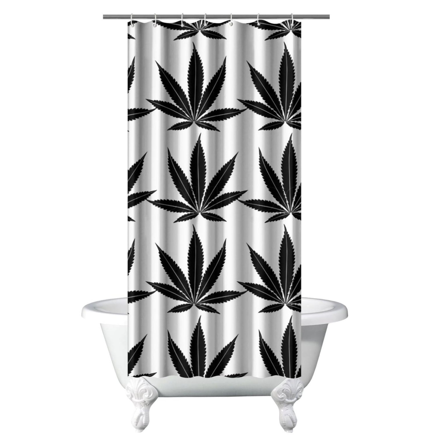Psychedelic Weed Boho Shower Curtain with Waterproof Fabric, Featuring ...