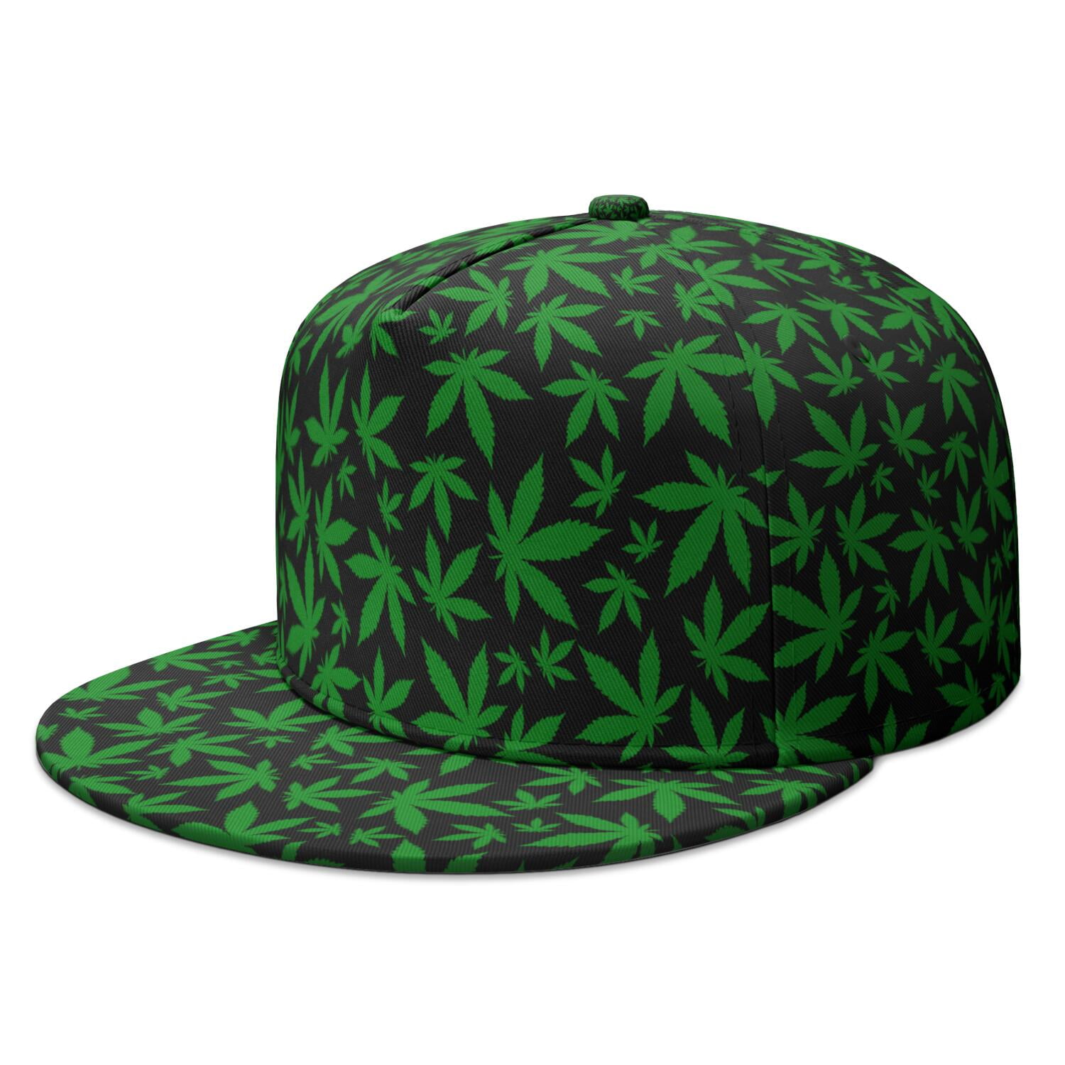 Psychedelic Weed Trucker Hat - Trendy Flat Visor Cap for Casual Daily ...