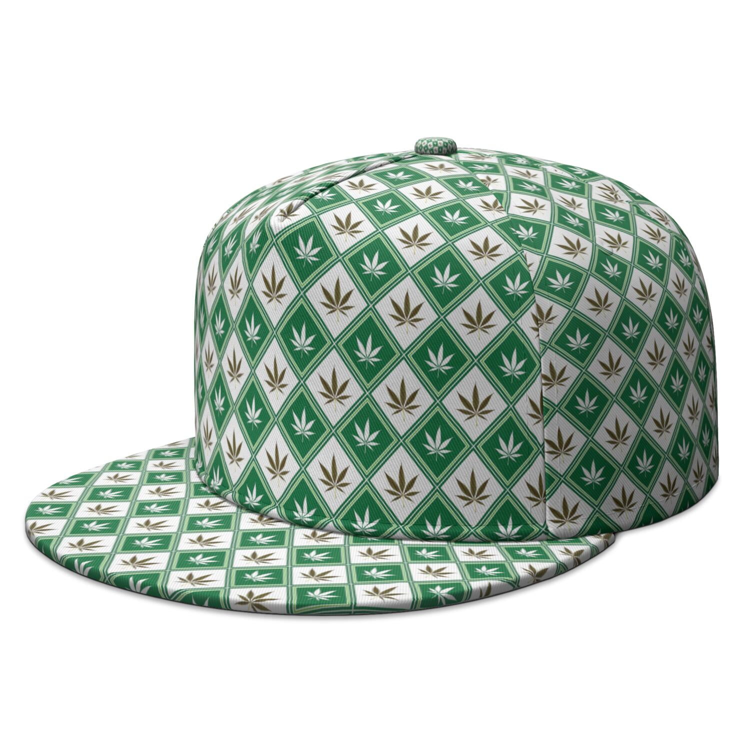 Psychedelic Weed Trucker Hat - Trendy Flat Visor Cap for Casual Daily ...