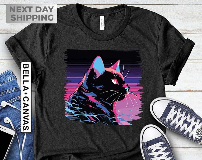 Psychedelic Weirdcore Cat Shirt, Vaporwave Aesthetic, Weird Shirt ...