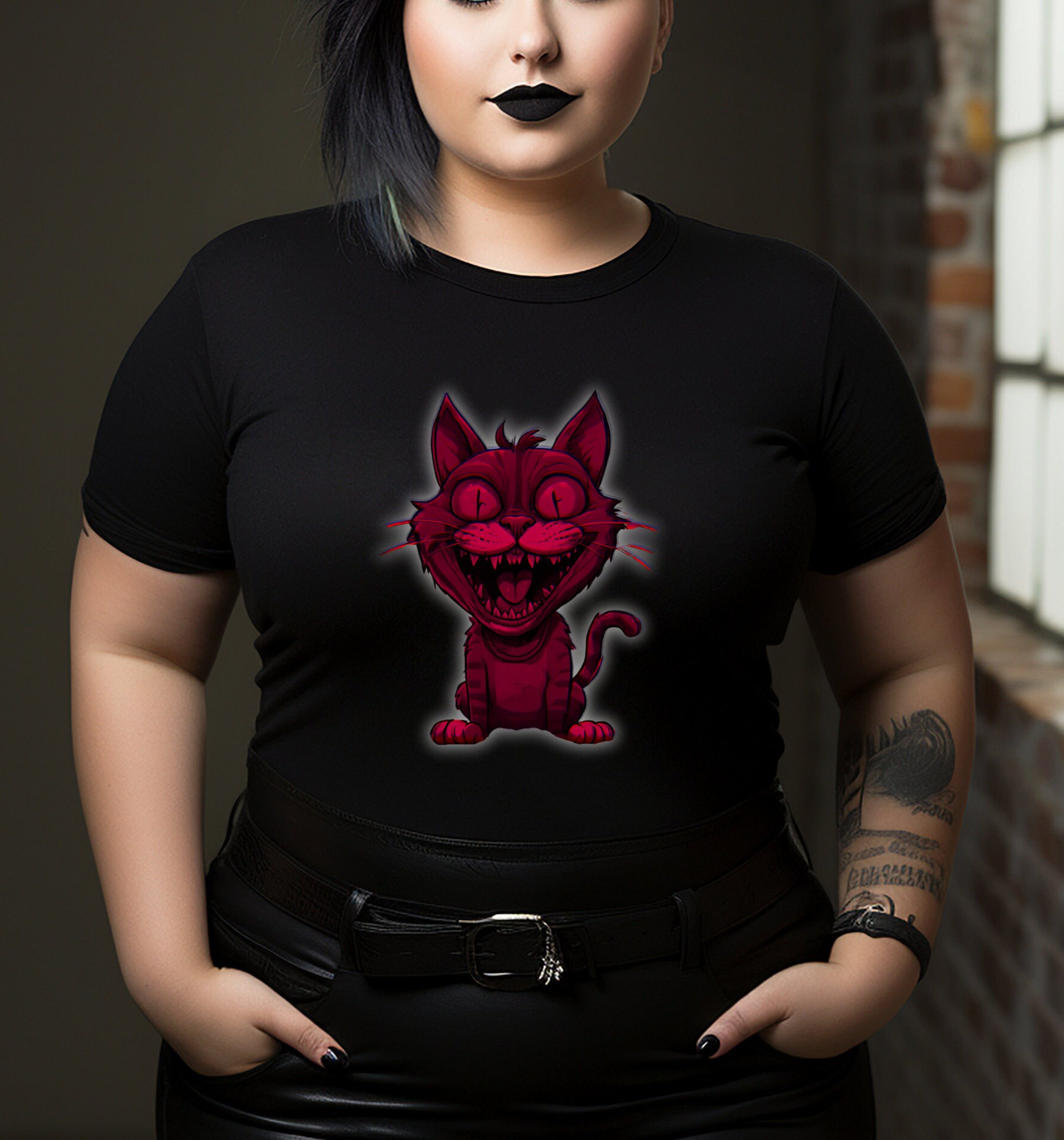 Psychedelic Weirdcore Cat T-Shirt | Vaporwave Aesthetic | Trippy Alt ...